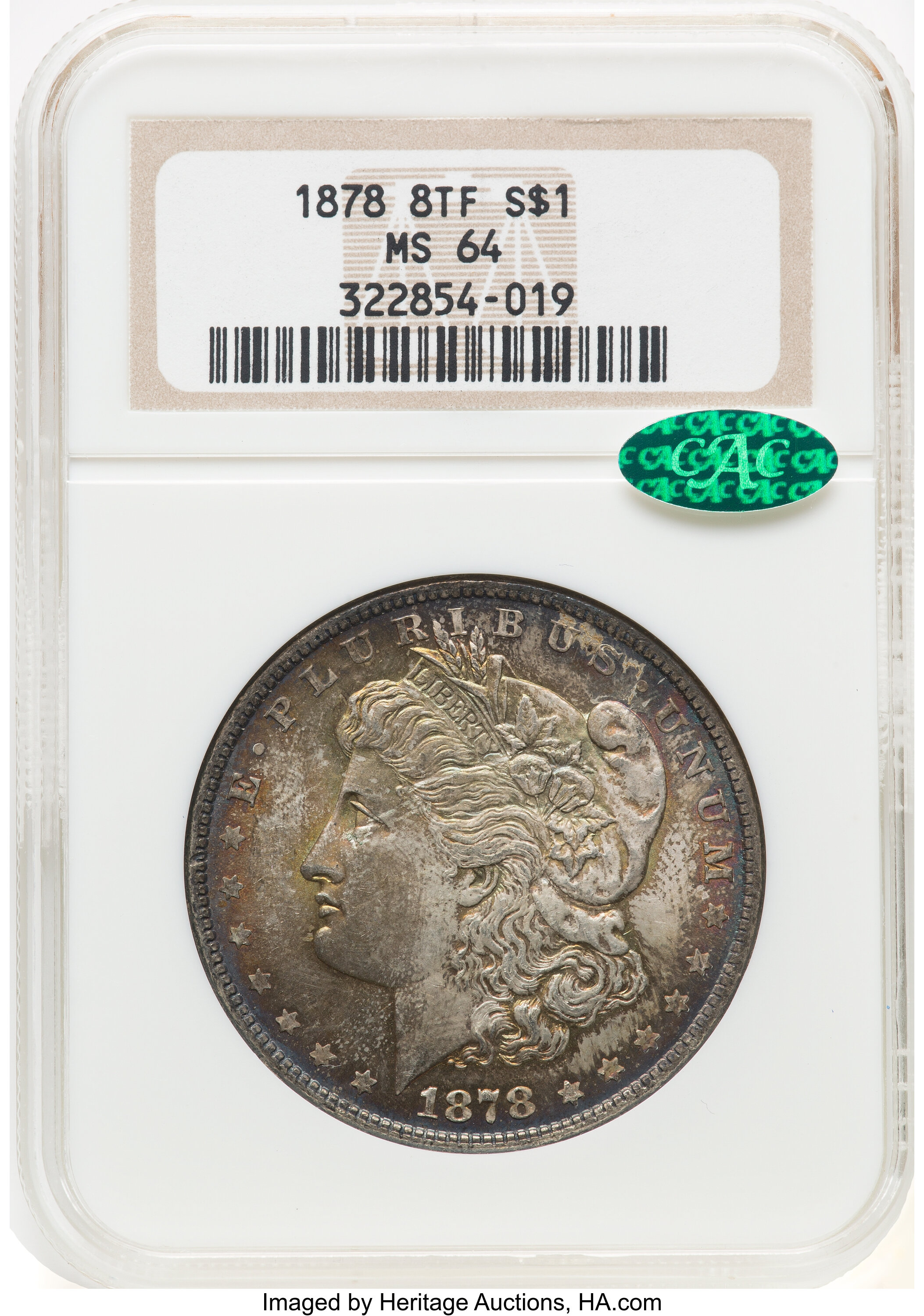 1878 8TF $1 MS64 NGC. CAC. NGC Census: (2243/394). PCGS Population ...