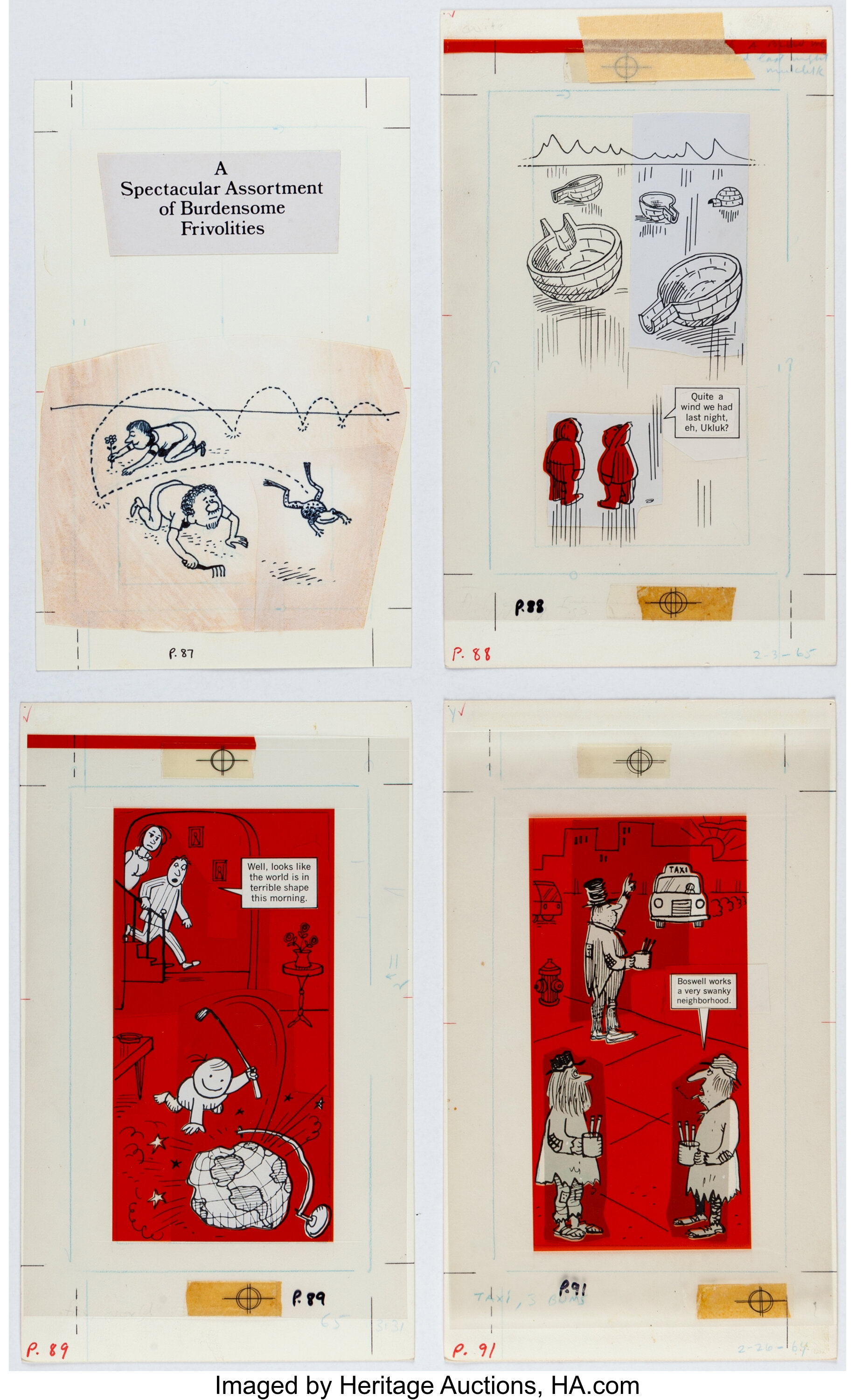 Al Jaffee - Unidentified Gag Paperback Book Story Page Production | Lot ...