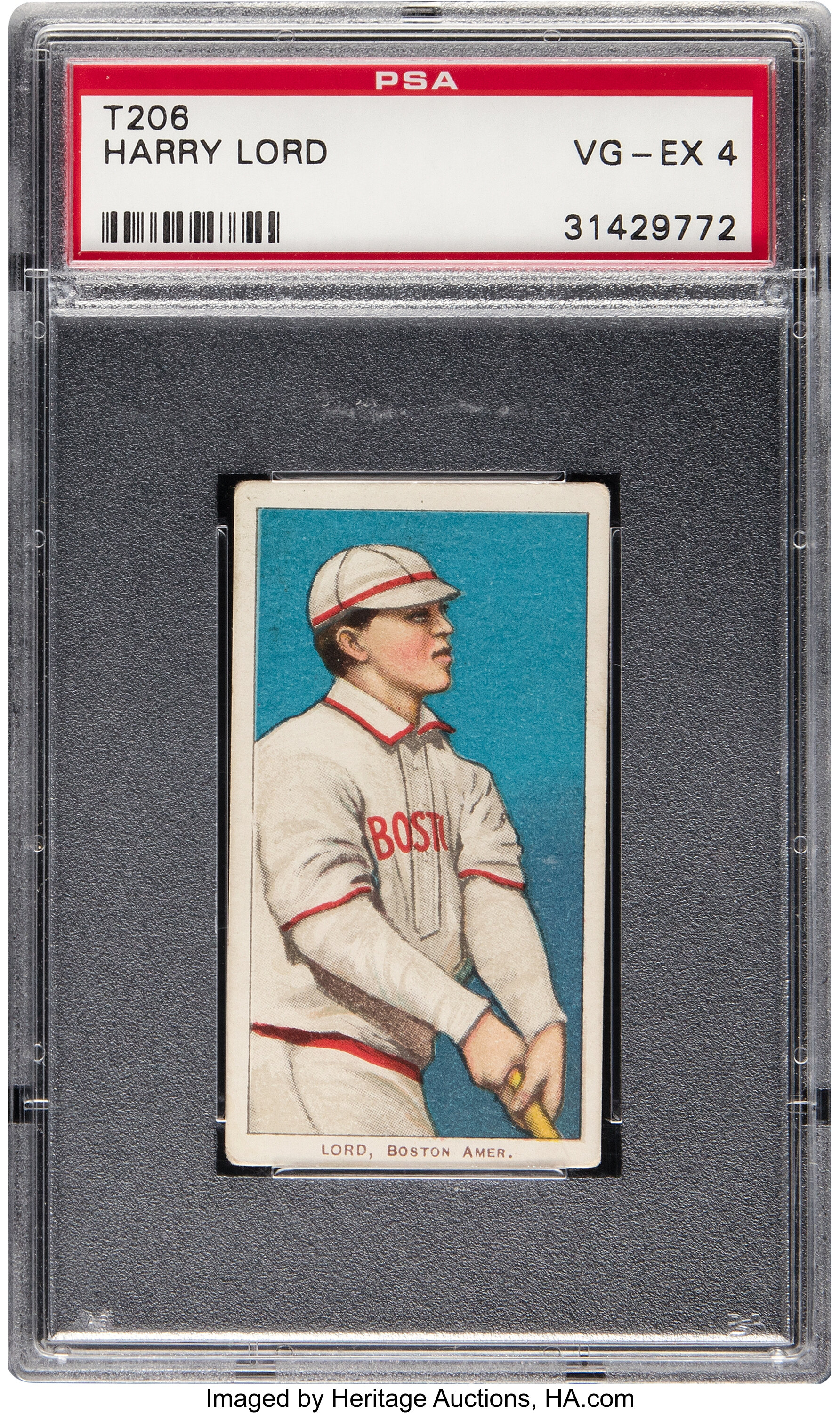 1909-11 T206 Cycle 350 Harry Lord PSA VG-EX 4 - Pop One, One | Lot ...