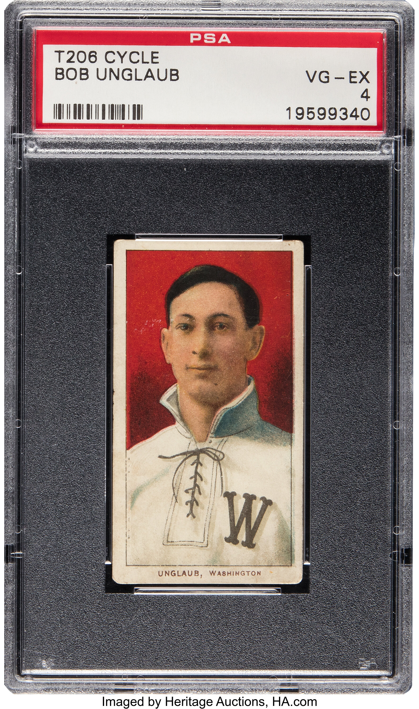 1909-11 T206 Cycle 350 Bob Unglaub PSA VG-EX 4 -- The Best of Just ...