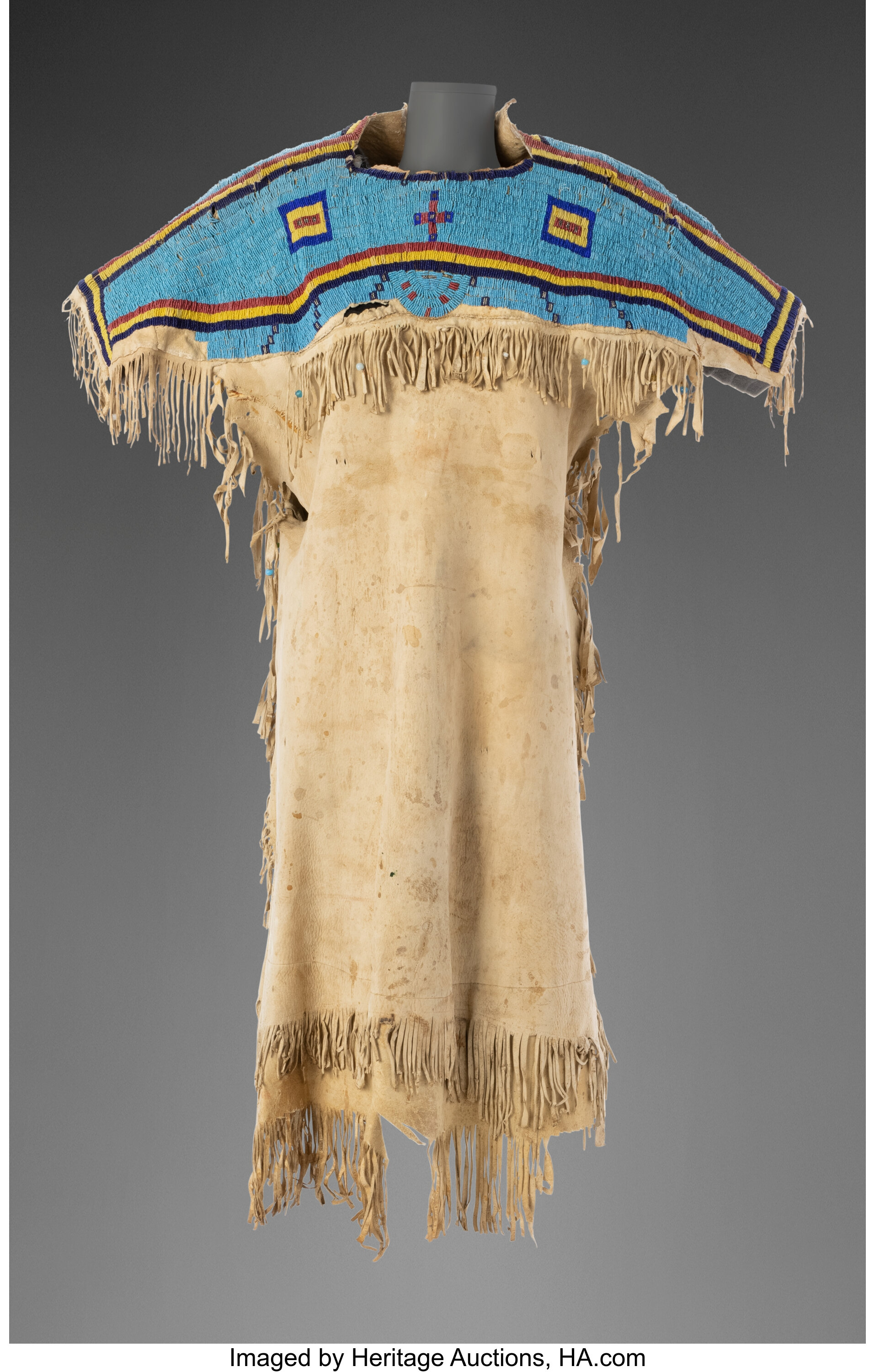 A Sioux Girl's Beaded Hide Dress... American Indian Art Beadwork | Lot ...