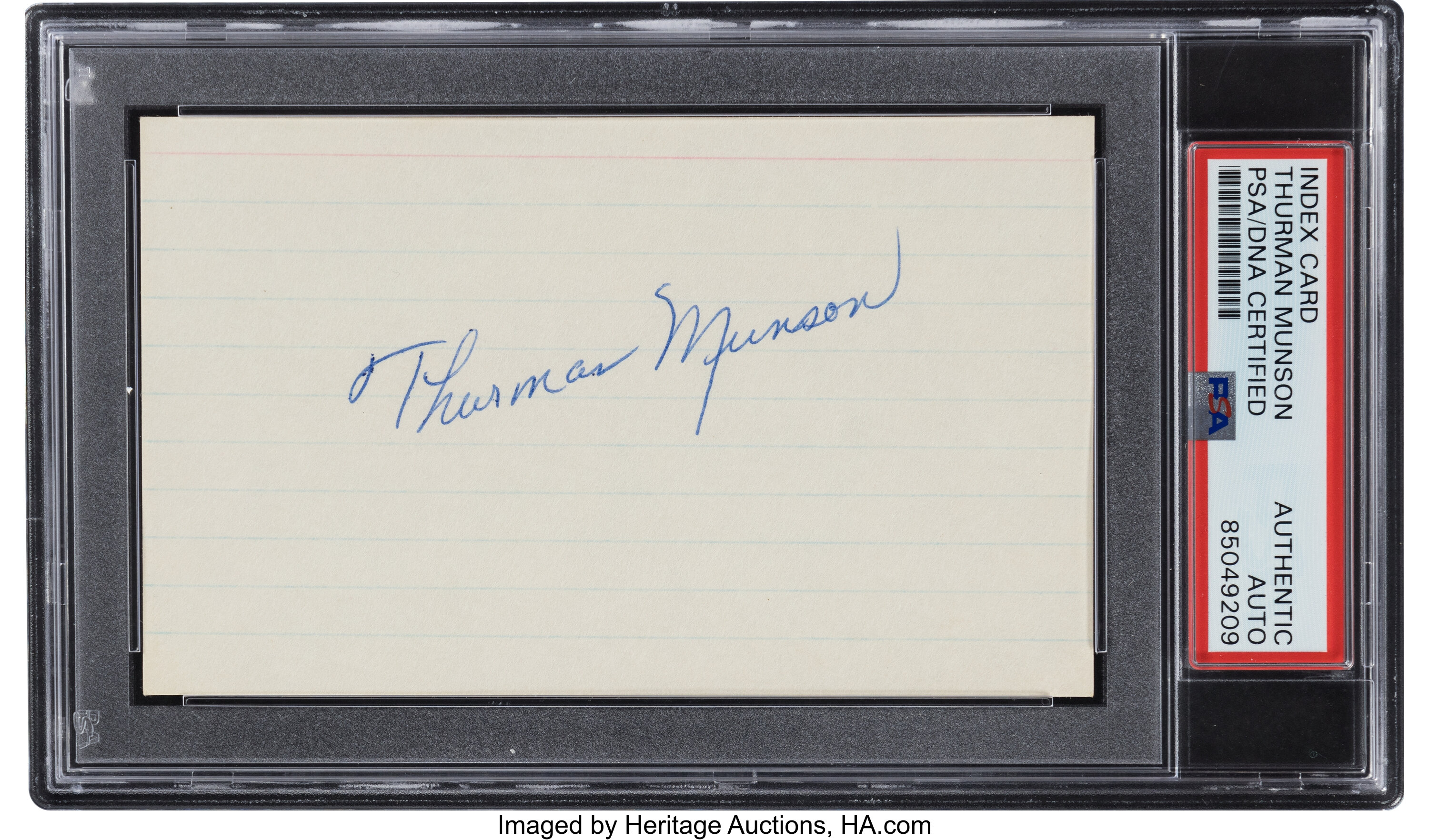 1970's Thurman Munson Signed Index Card, PSA/DNA Authentic. ... | Lot ...