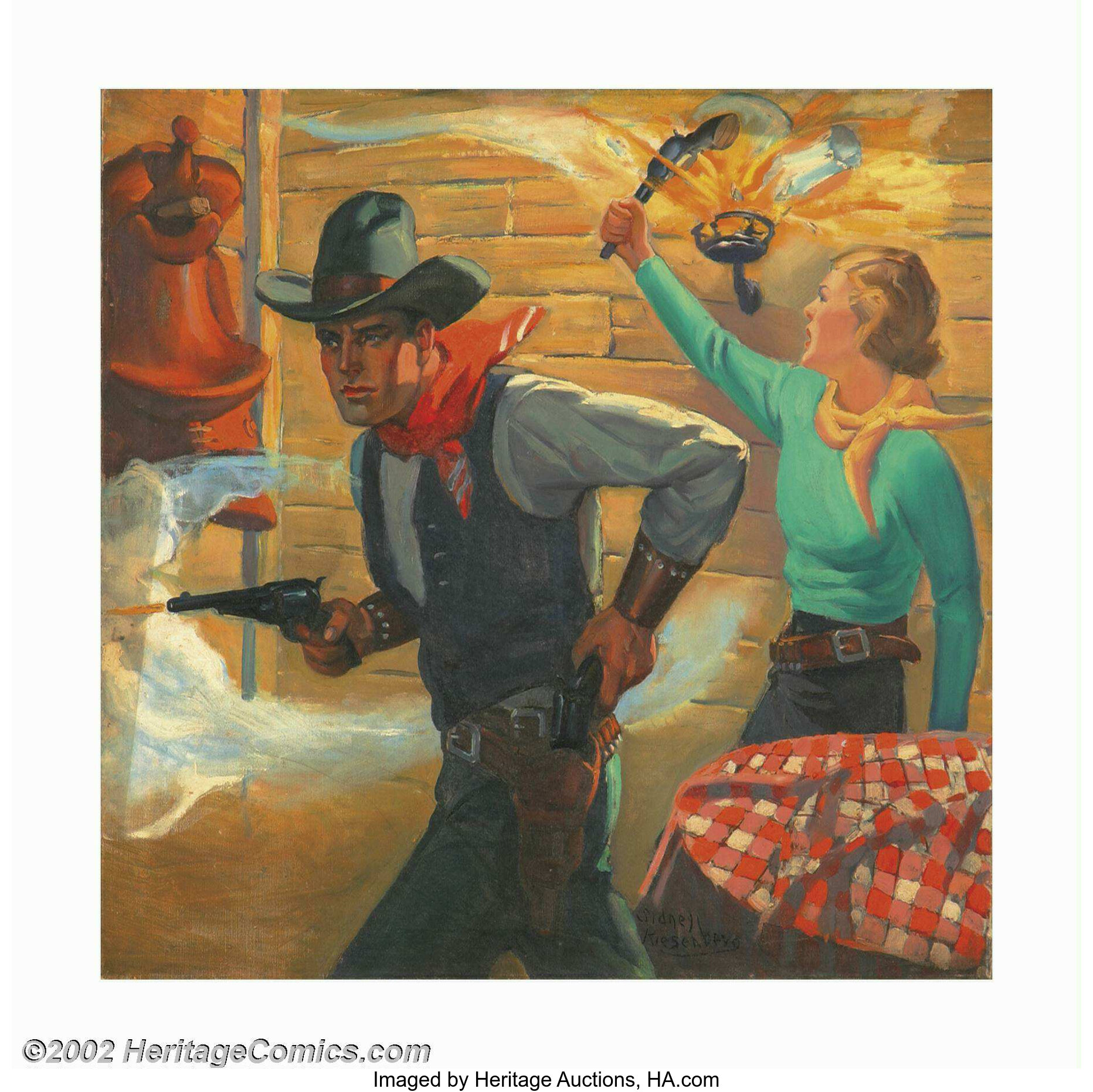 Sidney H. Riesenberg (1885-1971) Original Pulp Painting (1925-1930 ...