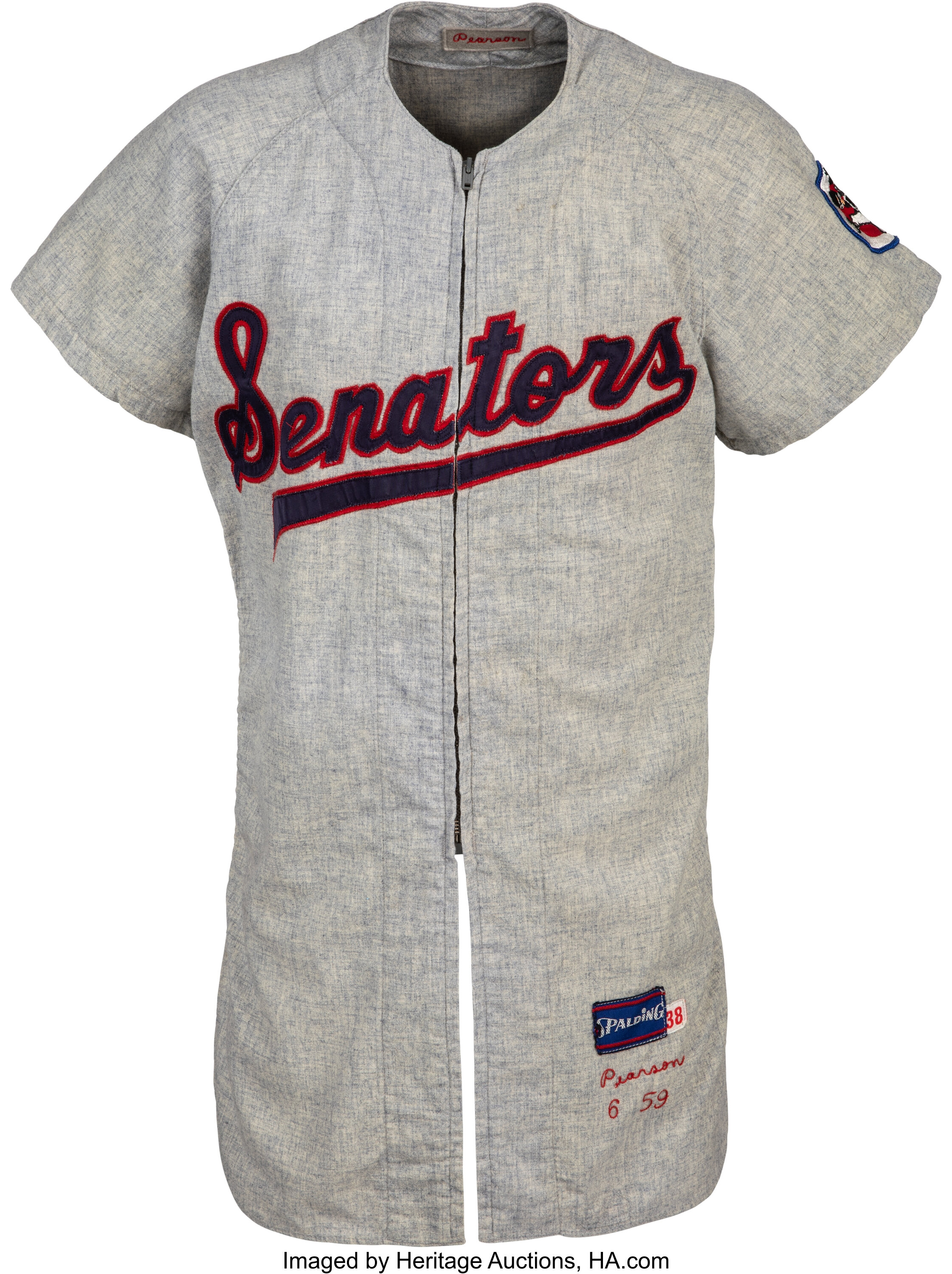 1959 Albie Pearson Game Worn Washington Senators Uniform.... | Lot ...