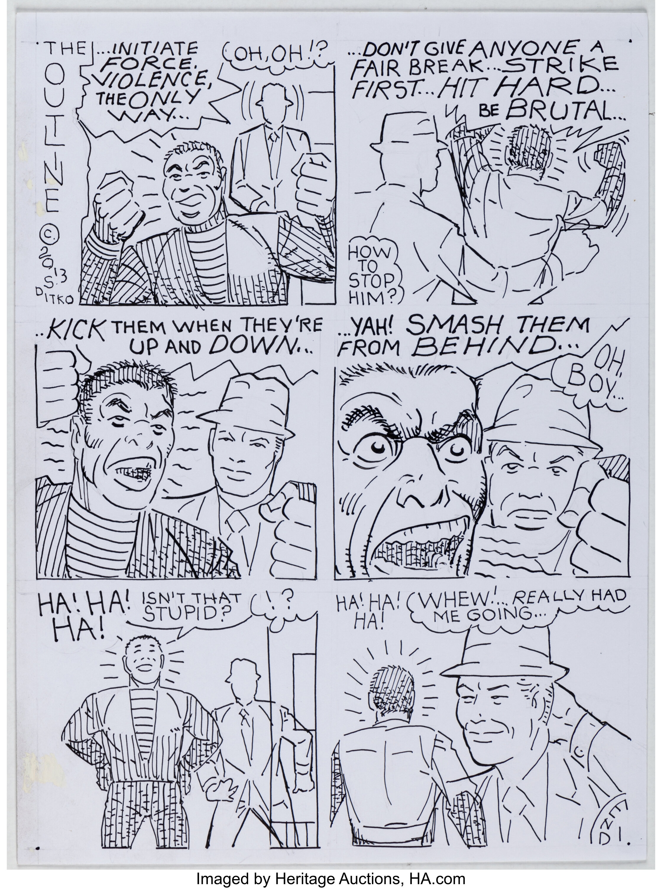 Steve Ditko #20 #20 A. Ditko Complete 1-Page Story Original Art | Lot ...