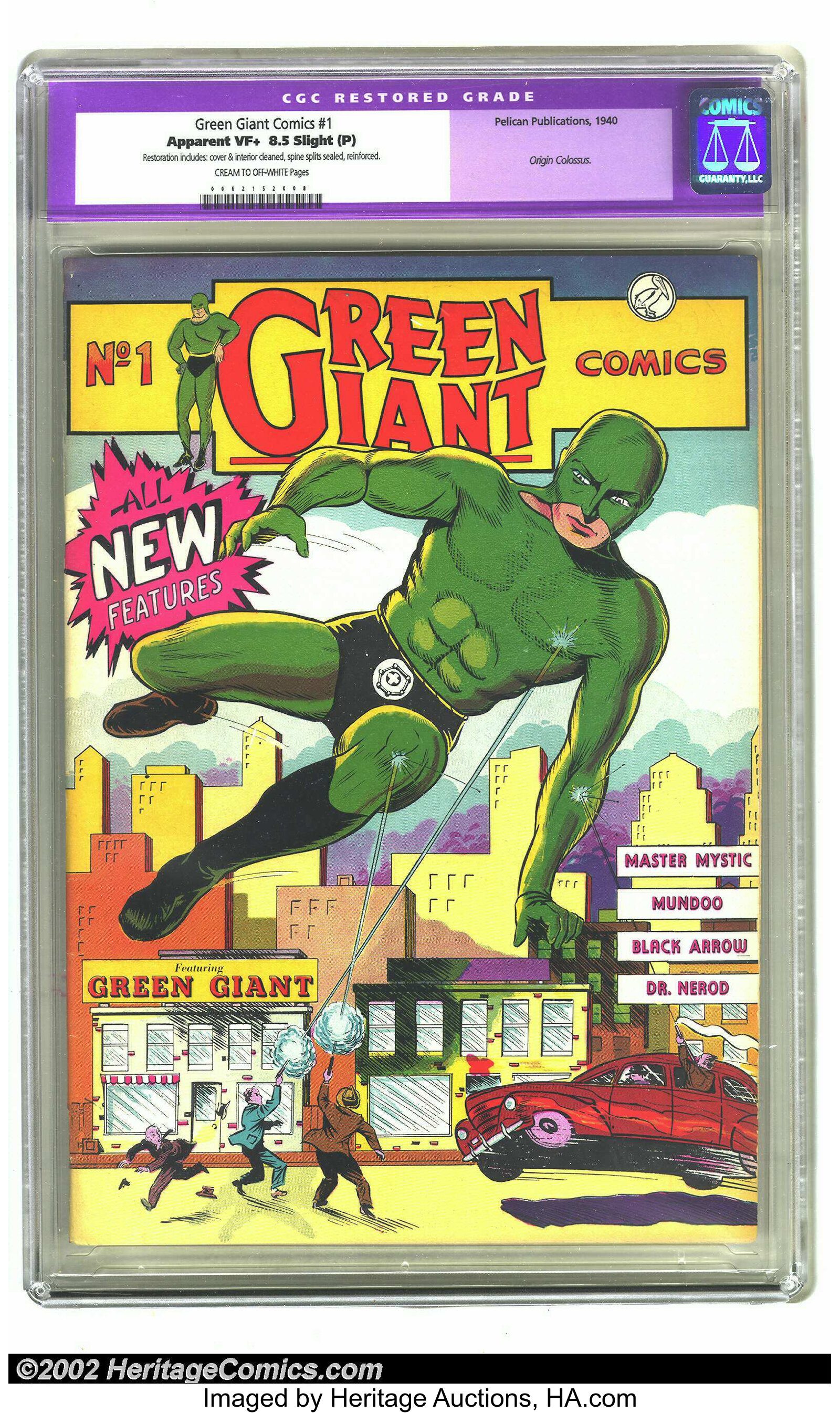 Green Giant Comics #1 (Pelican Publications, 1940) CGC Apparent VF+ ...