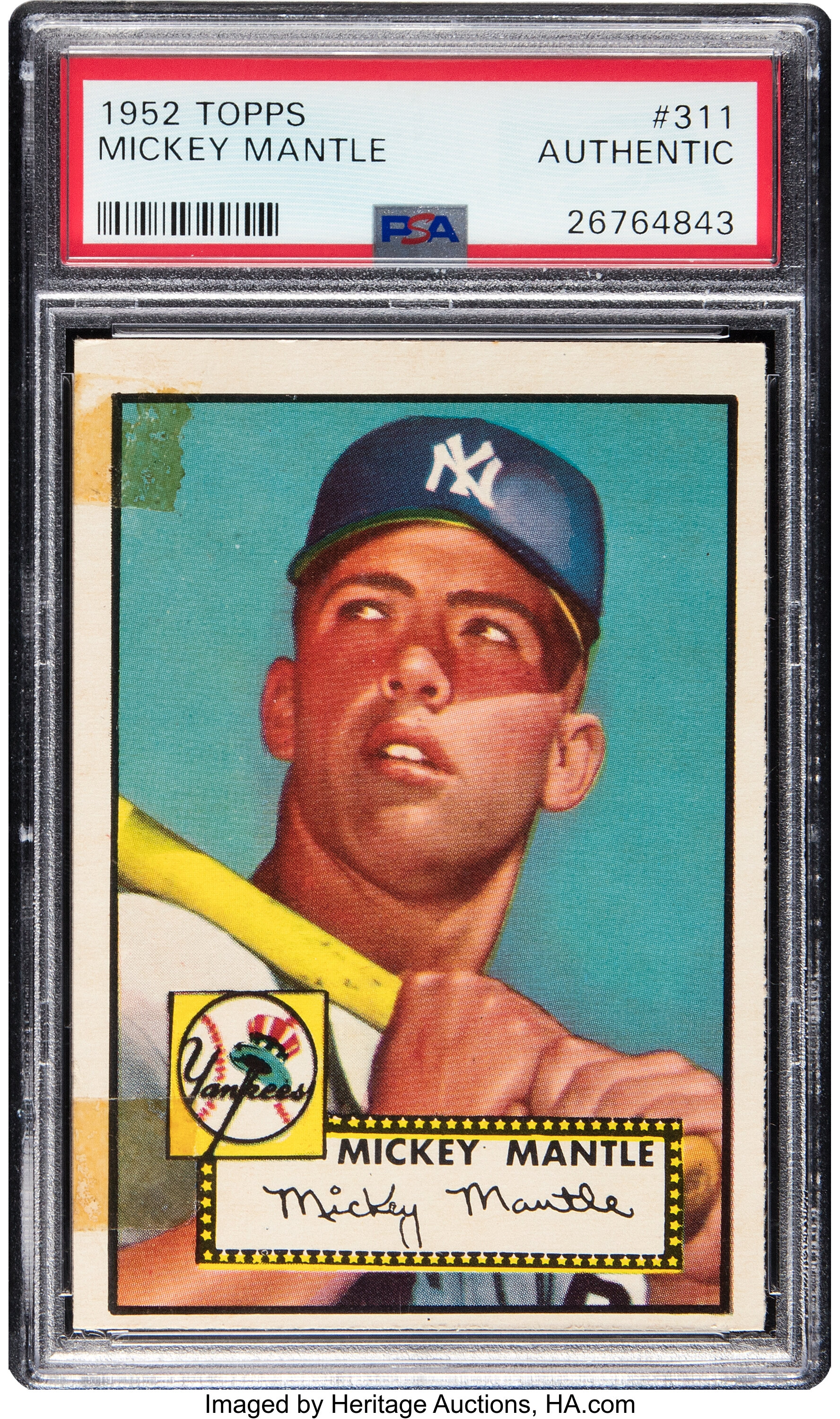 1952 Topps Mickey Mantle #311 PSA Authentic.... Baseball Cards | Lot ...