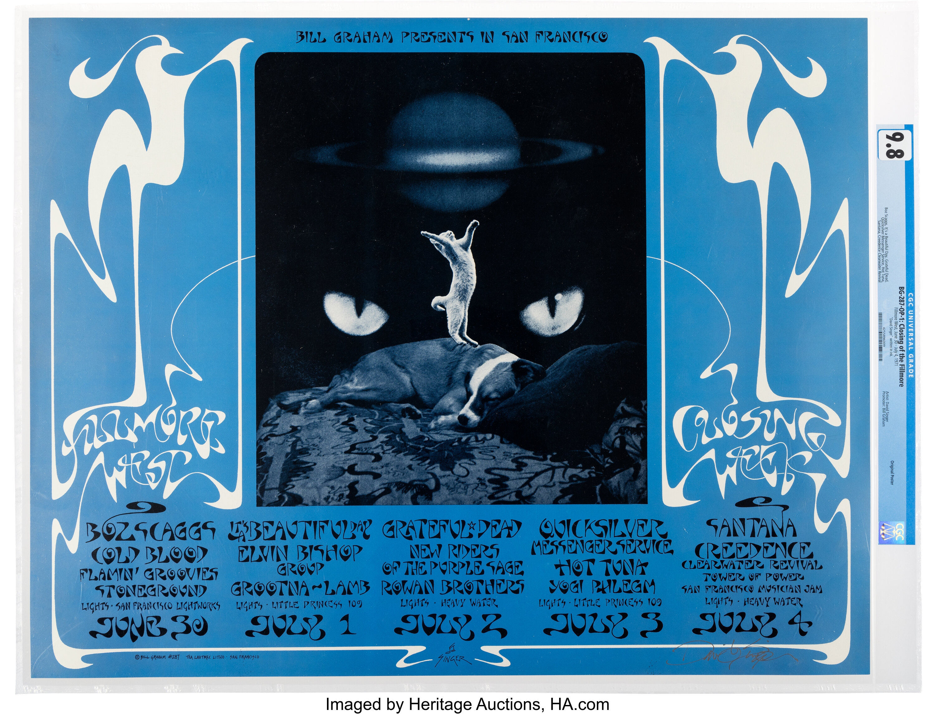 BG-287 Grateful Dead, Santana, Creedence 1971 Fillmore Concert | Lot ...