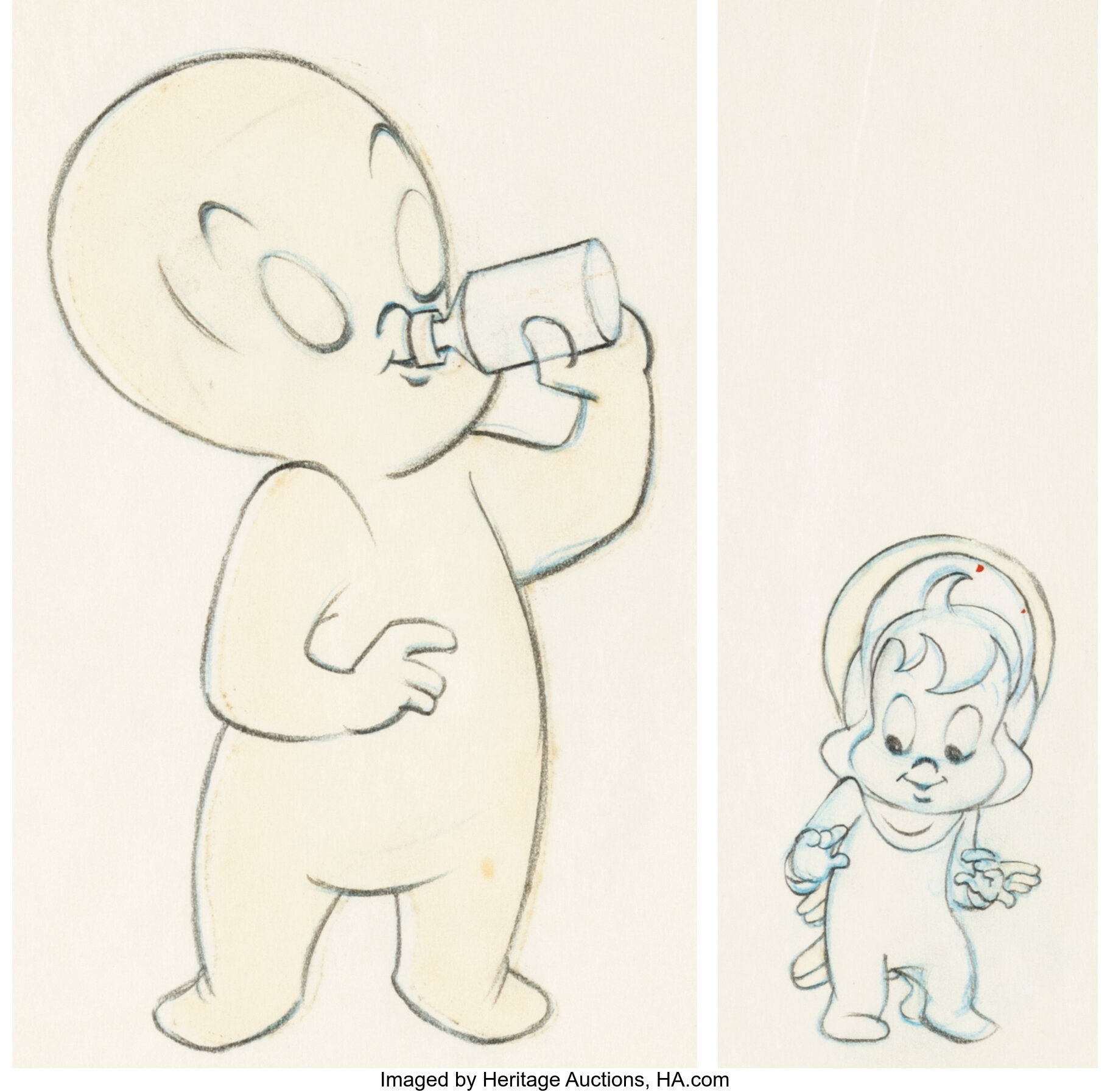 Casper the Friendly Ghost Casper and Wendy Pair of Original | Lot ...