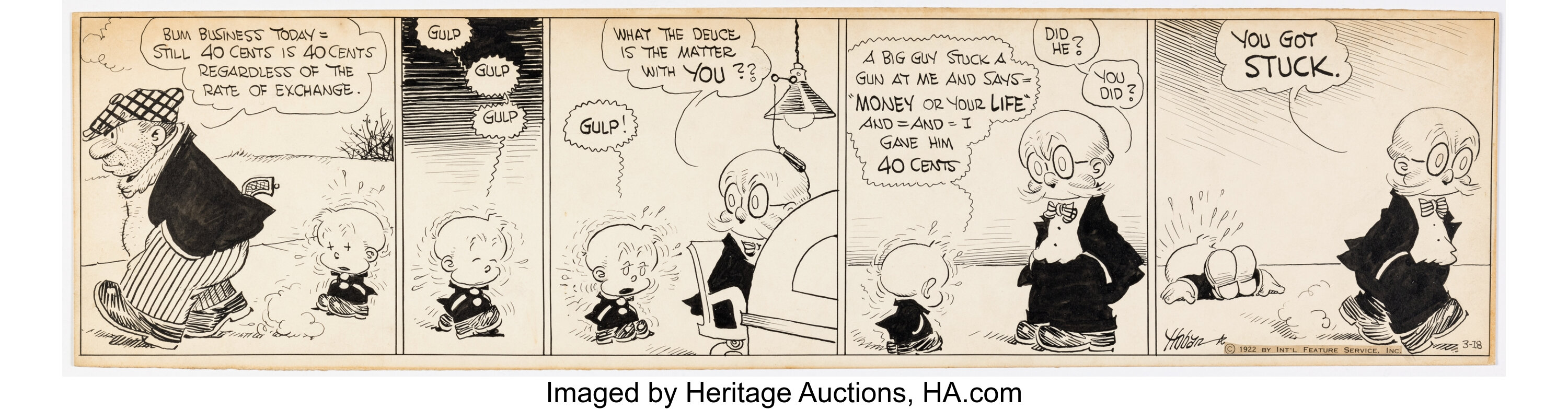 Walter Hoban Jerry on the Job Daily Original Comic Strip dated | Lot ...