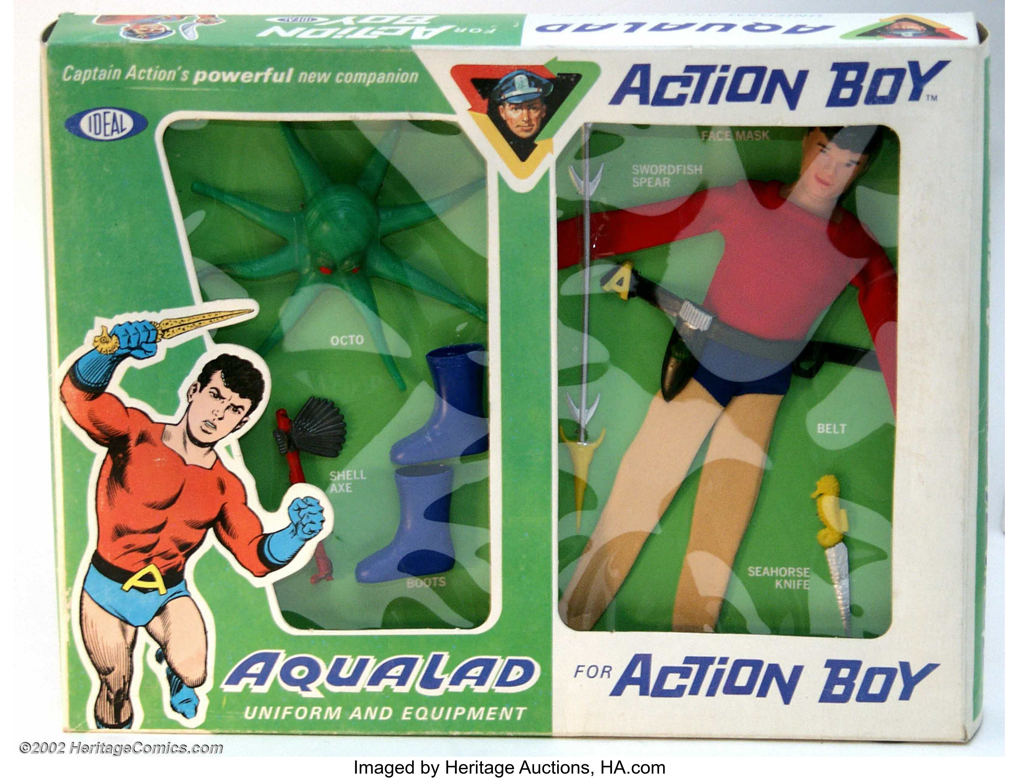 Action Boy Aqualad Uniform Set (Ideal, 1967). During his brief | Lot ...