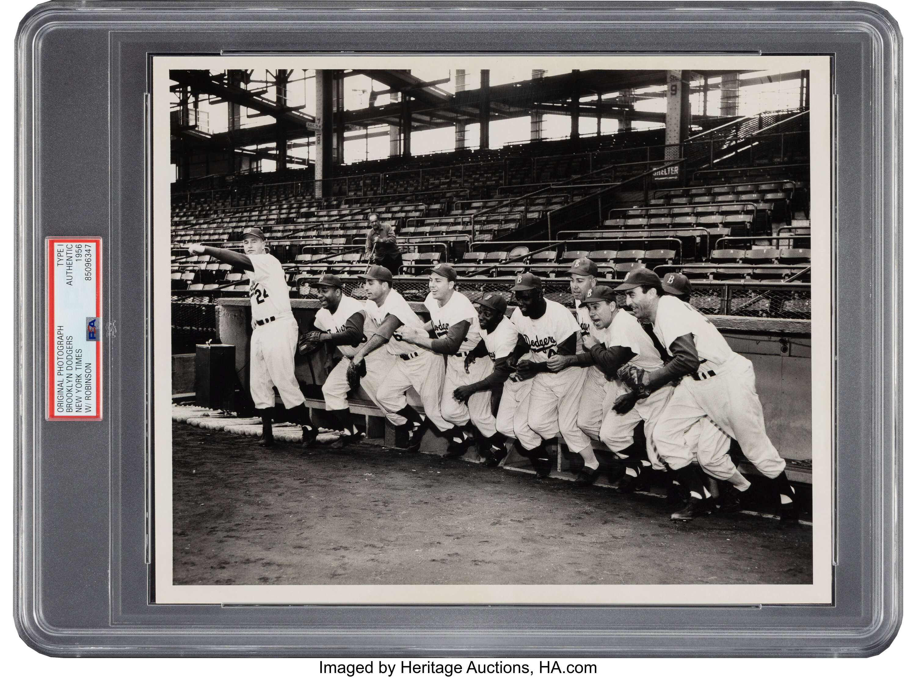 1956 Brooklyn Dodgers Starting Line-Up for World Series Original | Lot ...