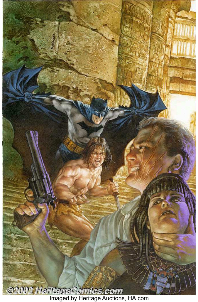 Dave Dorman - Original Cover Painting for Batman/Tarzan: Claws of | Lot ...