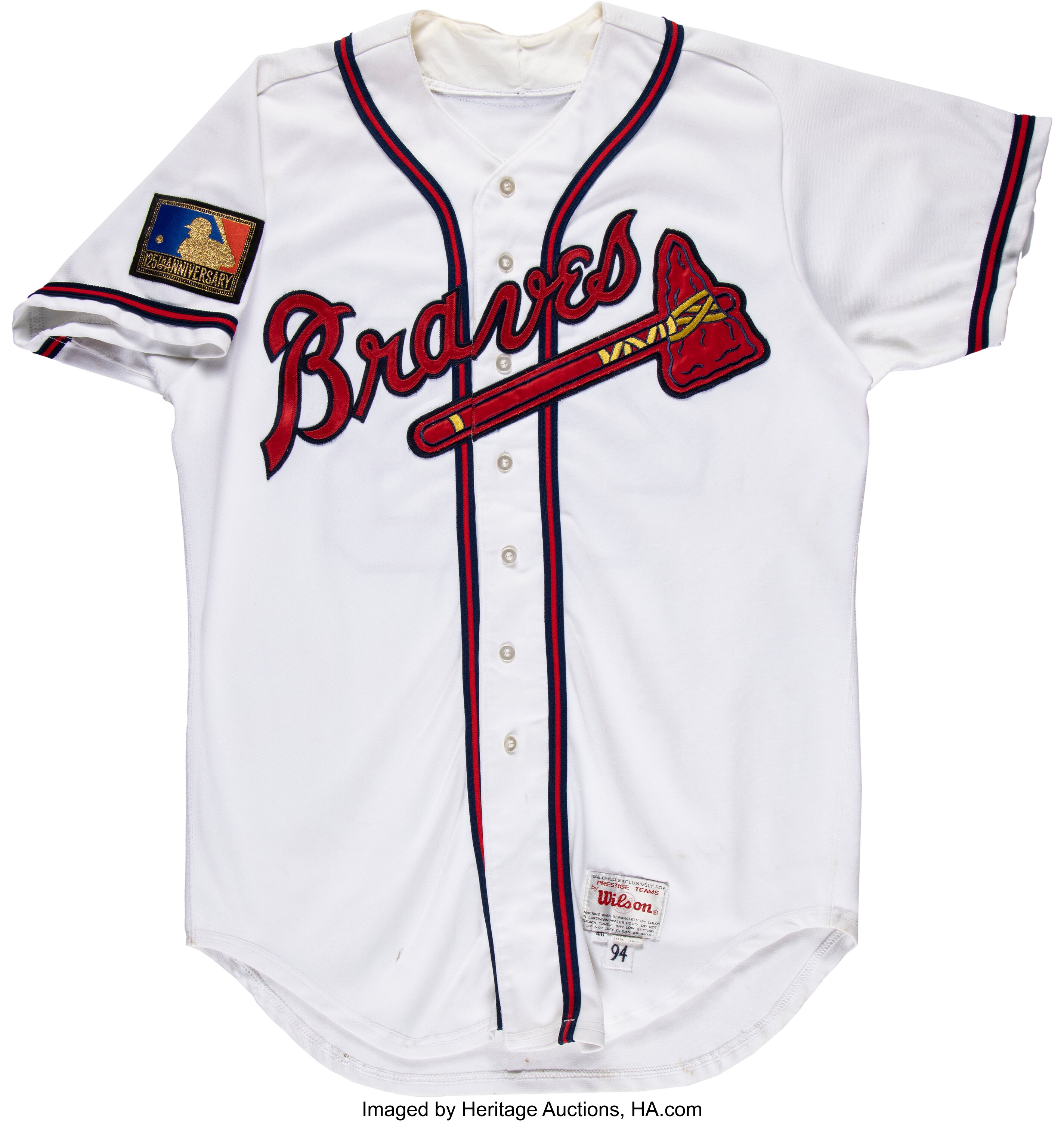 1994 Mark Wohlers Game Worn Atlanta Braves Jersey.... Baseball | Lot ...