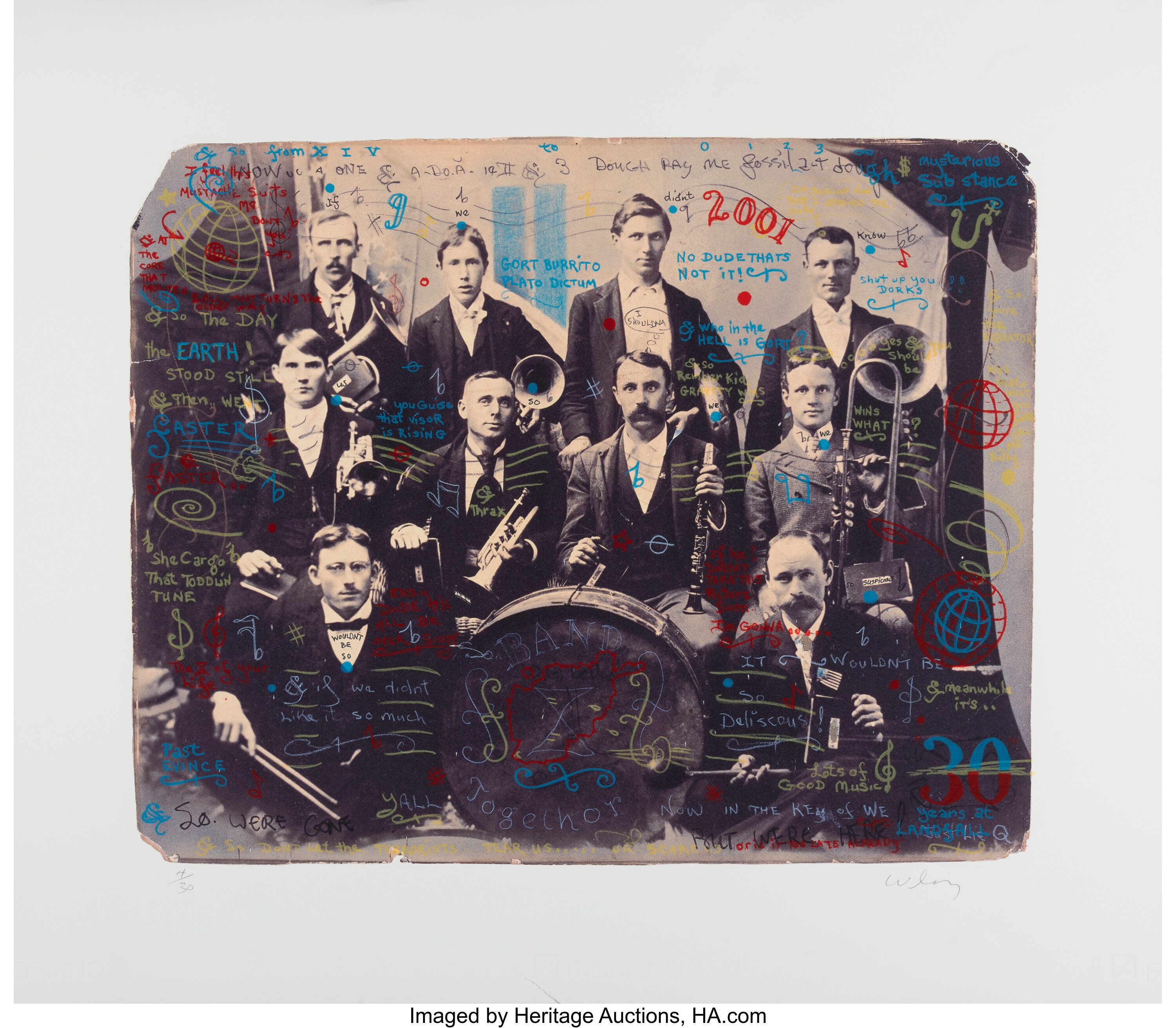 William T. Wiley (1937-2021). Band Together, 2002. Lithograph in | Lot ...
