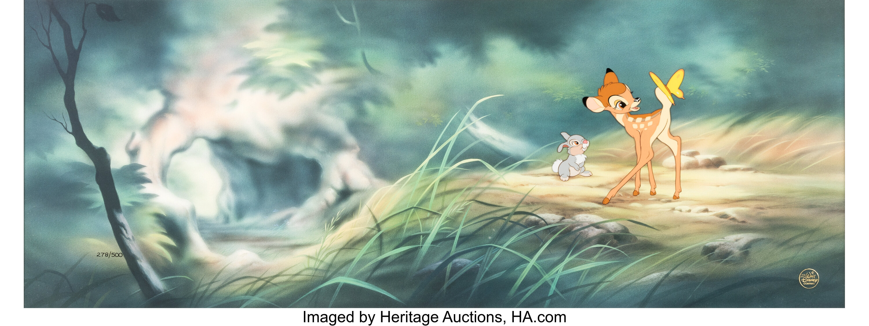 Bambi SOLD-OUT Limited Edition Pan Cel #278/500 (Walt Disney, | Lot ...