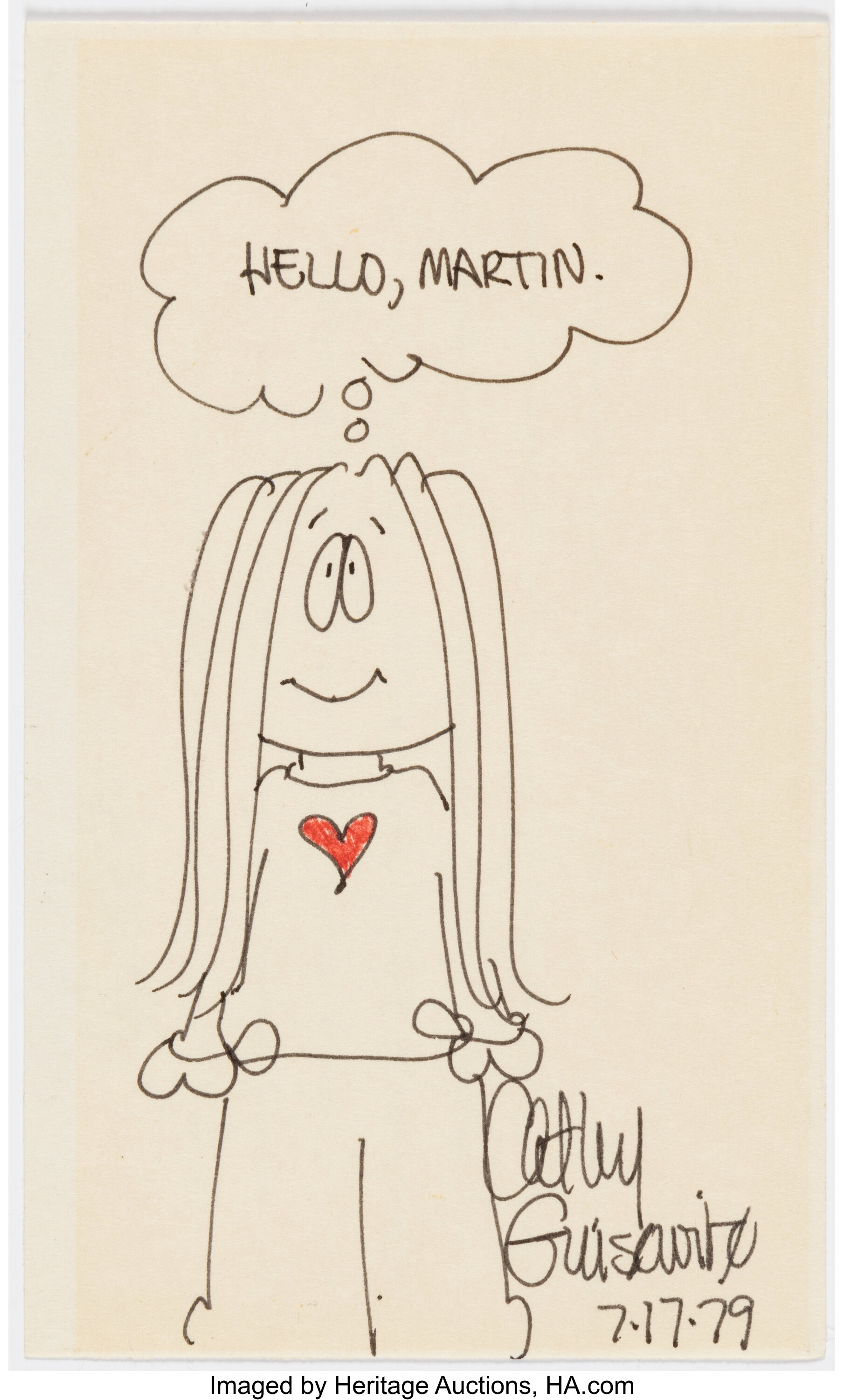 Cathy Guisewite - Cathy Sketch Original Art (1979).... Original | Lot ...