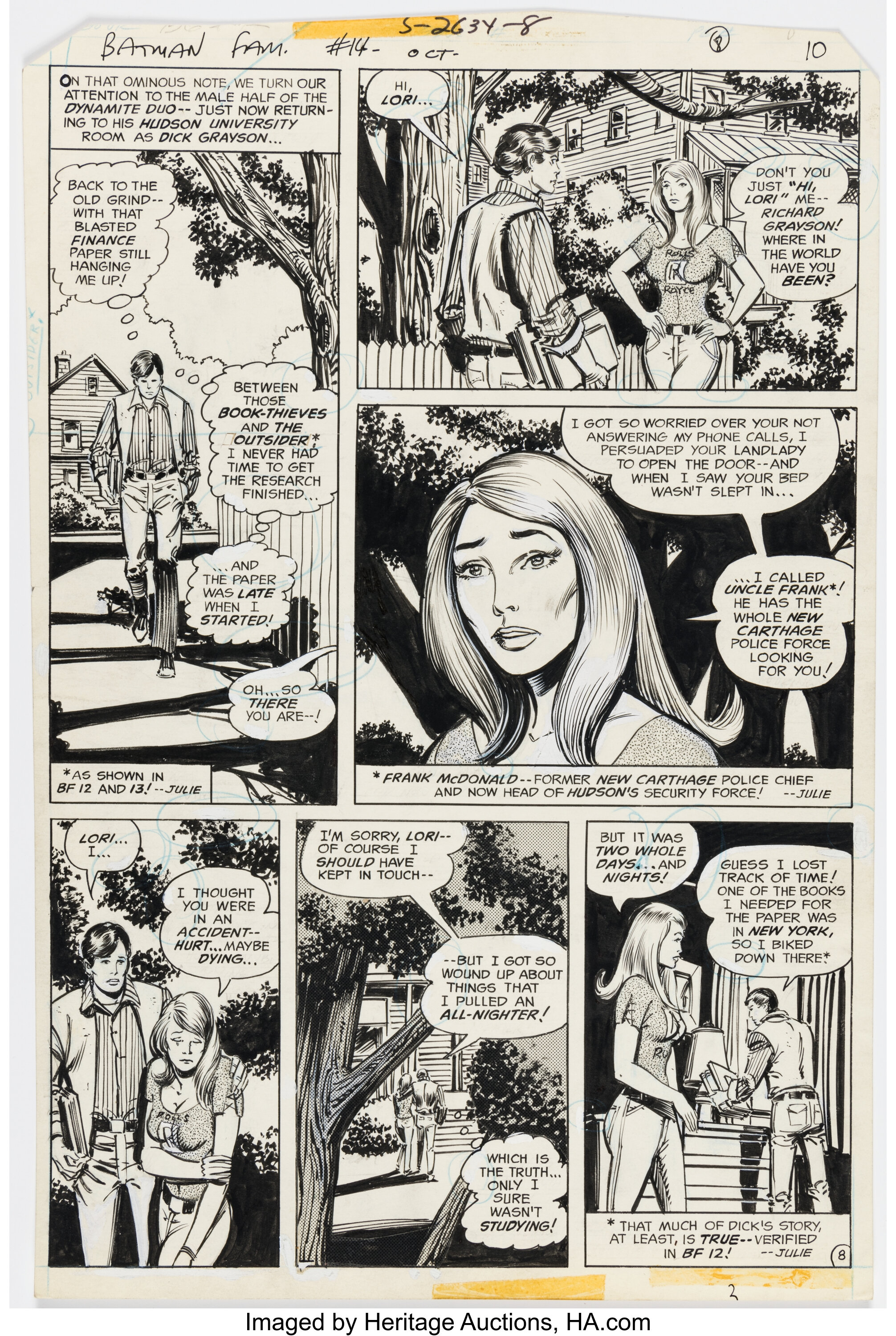 Don Heck and Bo Wiacek The Batman Family #14 Story Page 8 Original ...