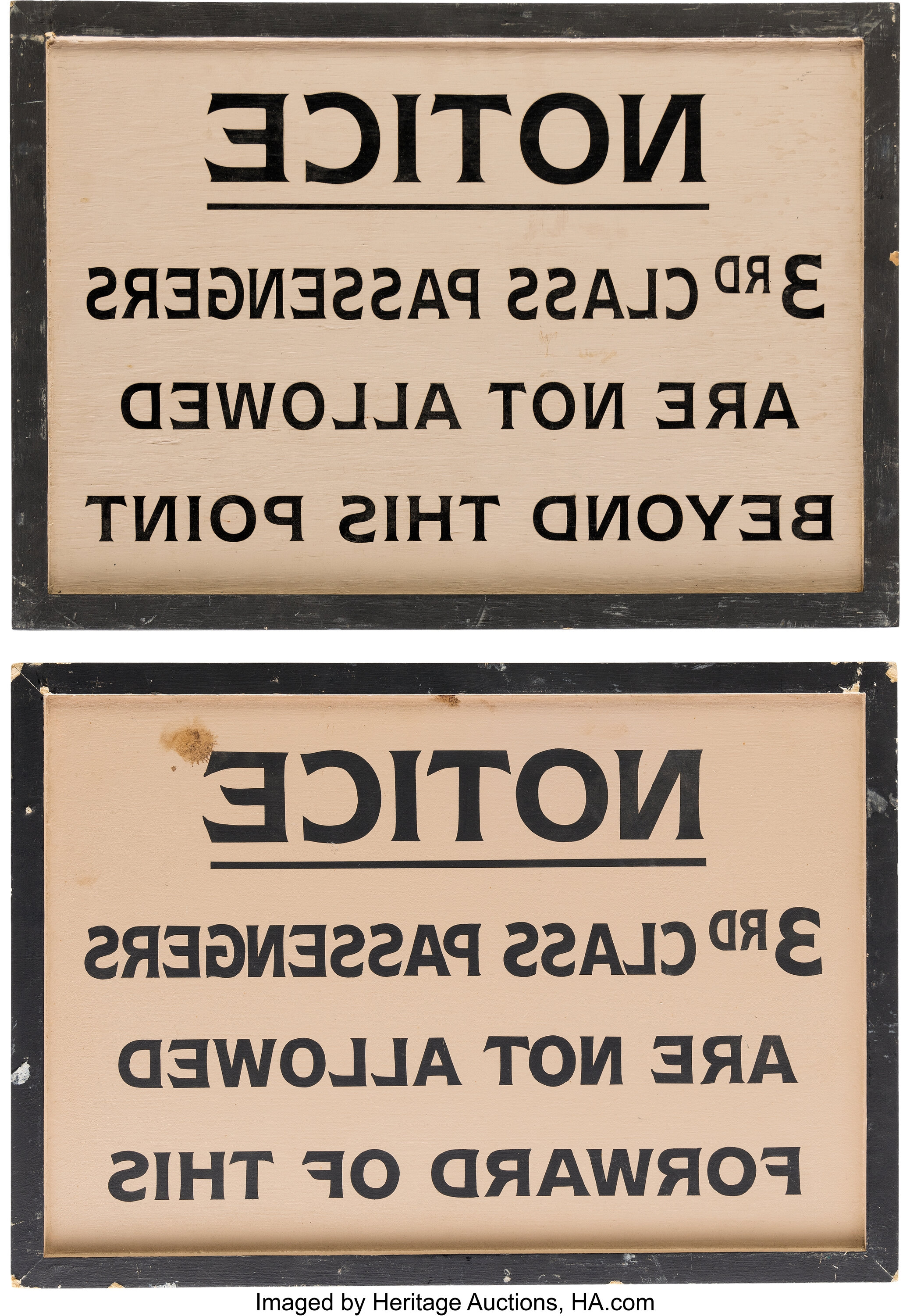 Titanic (TCF, 1997), Group of (12) Ship Signs. ... Movie/TV | Lot ...