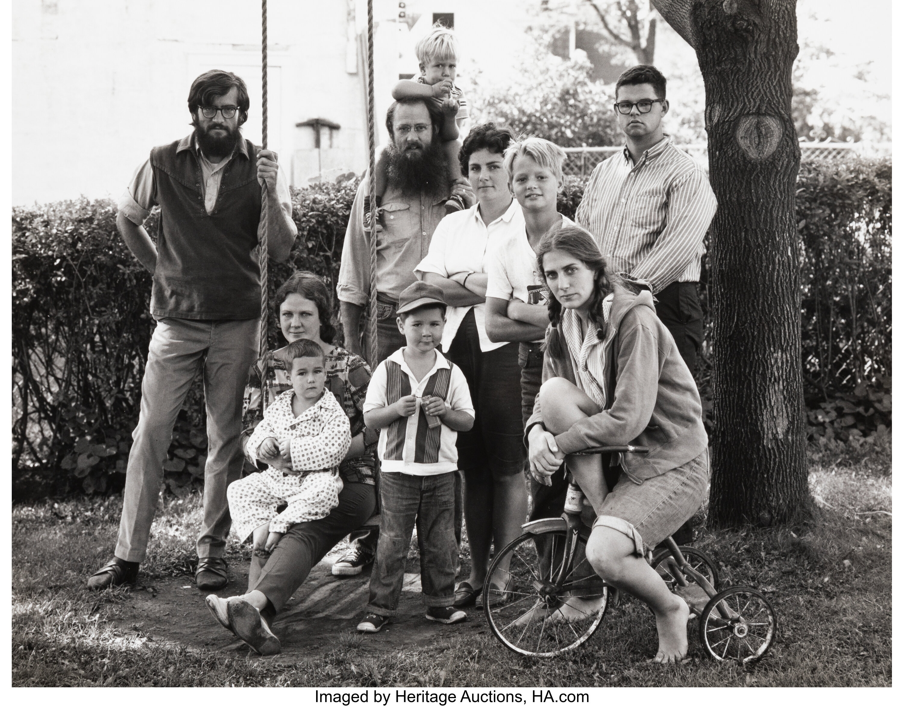 David Currie (American, 20th Century). Group Family Portrait on | Lot ...