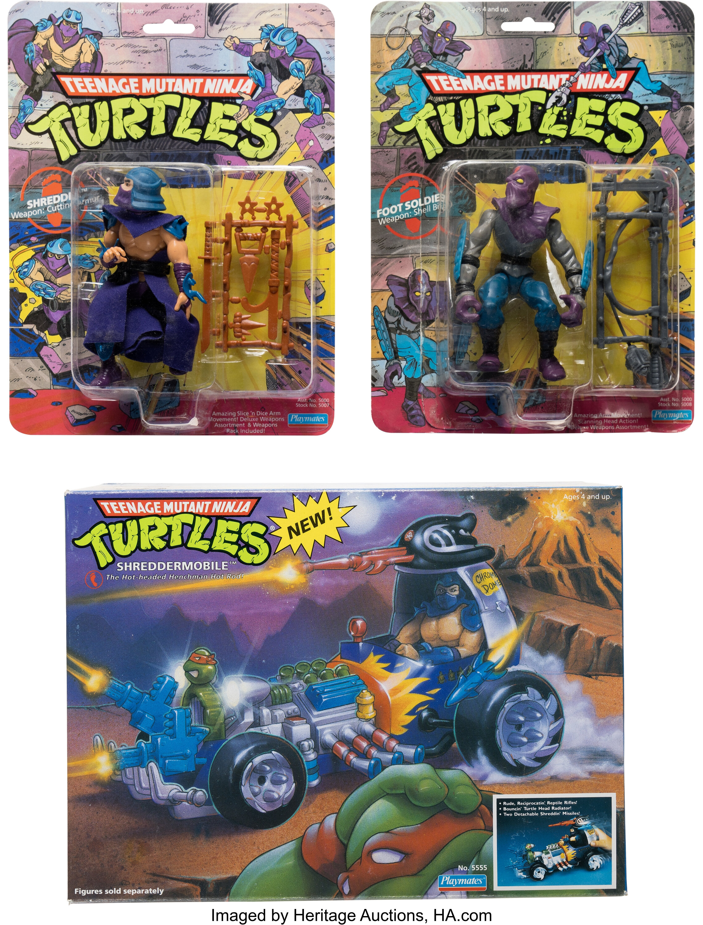 Teenage Mutant Ninja Turtles Shreddermobile with Shredder & Foot | Lot ...