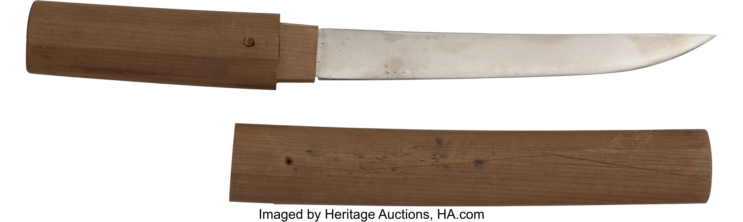 A Hira Tsukuri Japanese Samurai Sword Tanto.. ... Edged Weapons | Lot ...