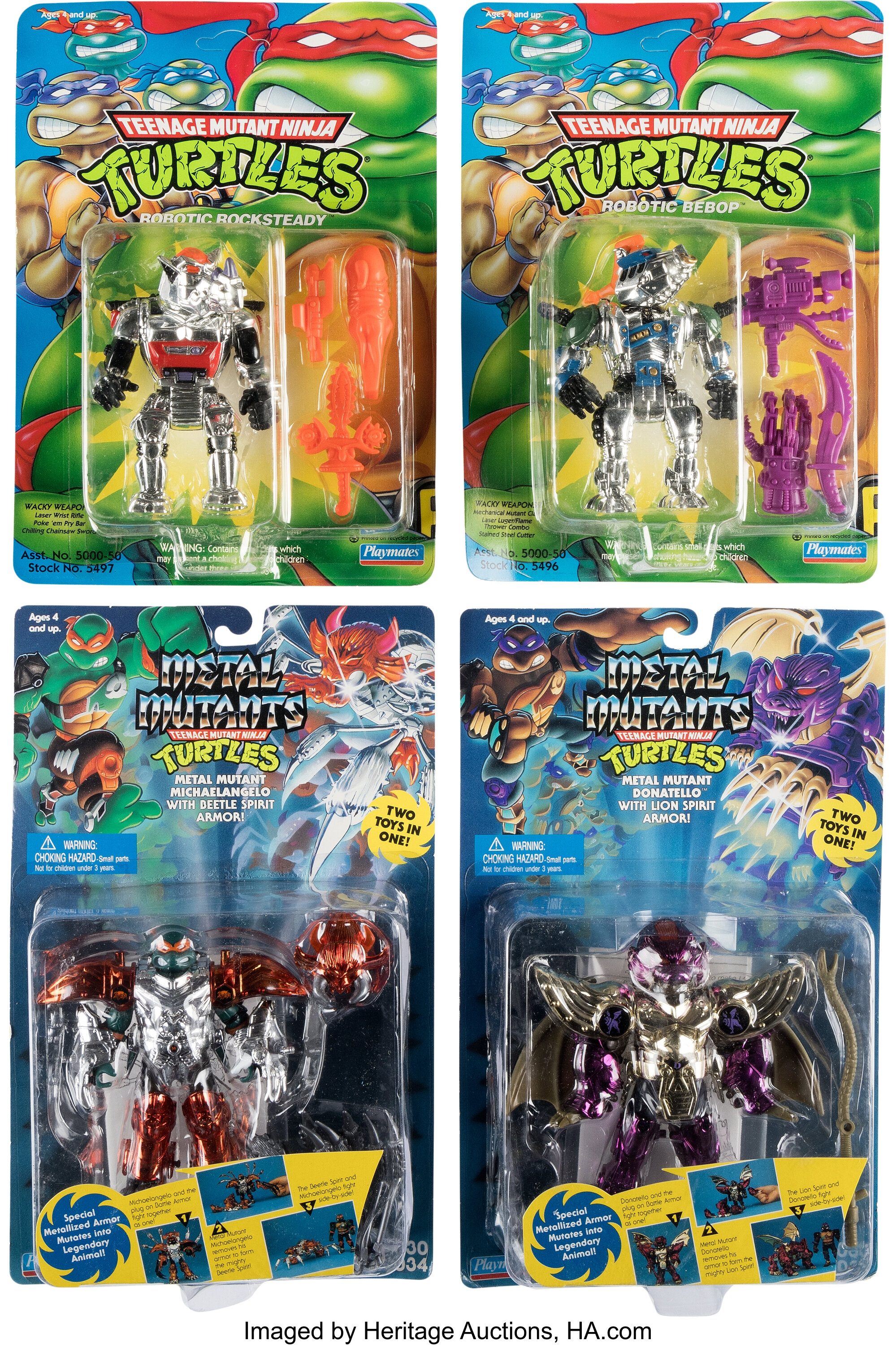 Teenage Mutant Ninja Turtles Metal Mutants with Robotic Bebop and | Lot ...