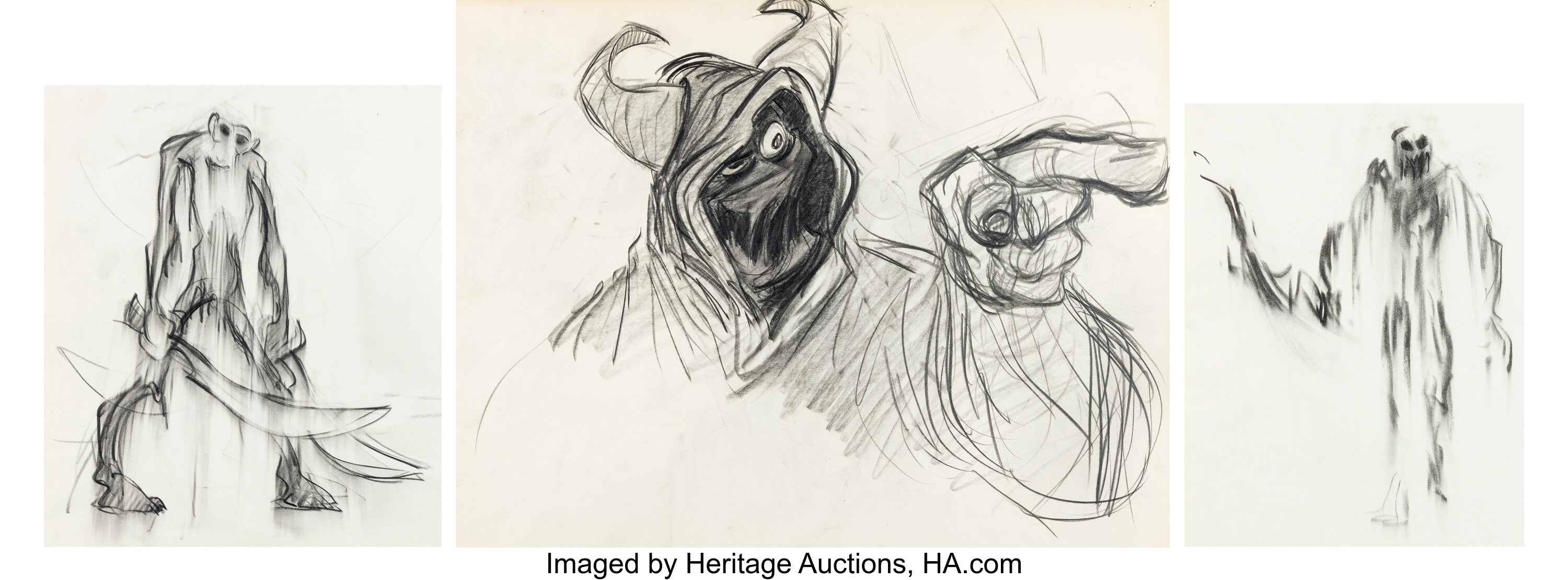 The Black Cauldron Horned King and Cauldron Born Character | Lot #16156 ...