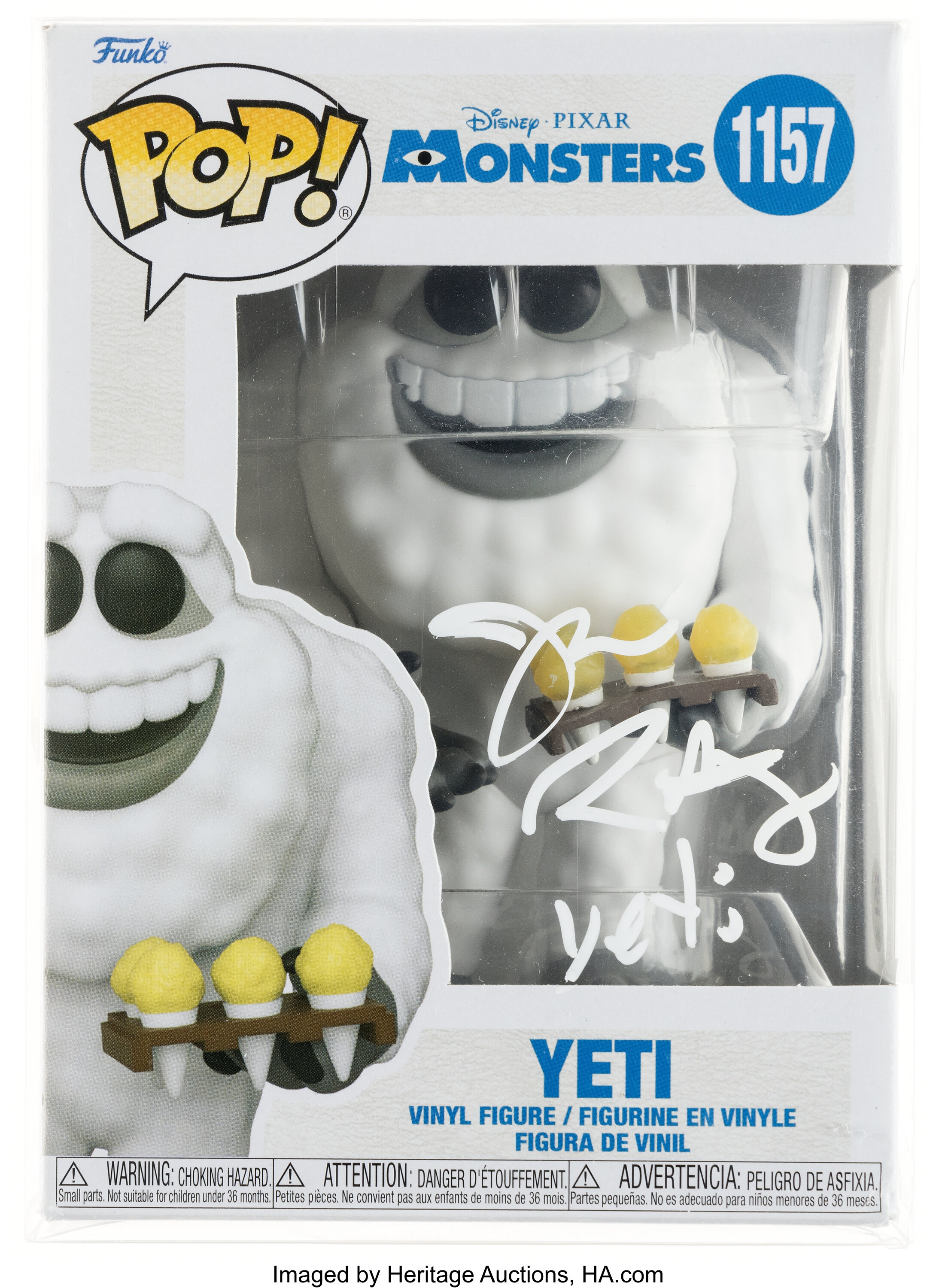 Funko Pop! Monsters Inc. 1157 Yeti PSA Authentic Auto (Funko Inc ...