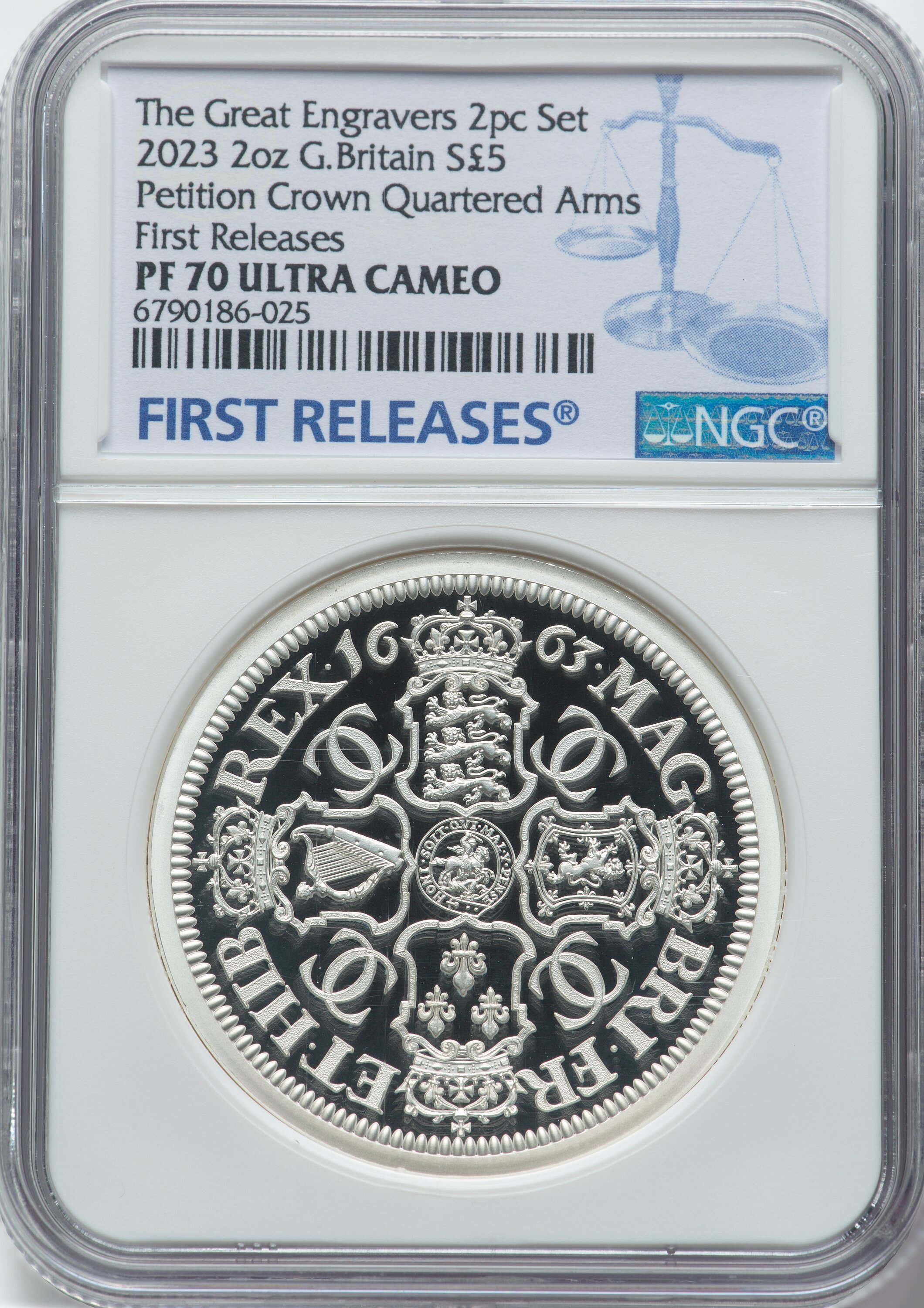 Great Britain: Charles III silver Proof "Petition Crown - Quartered ...