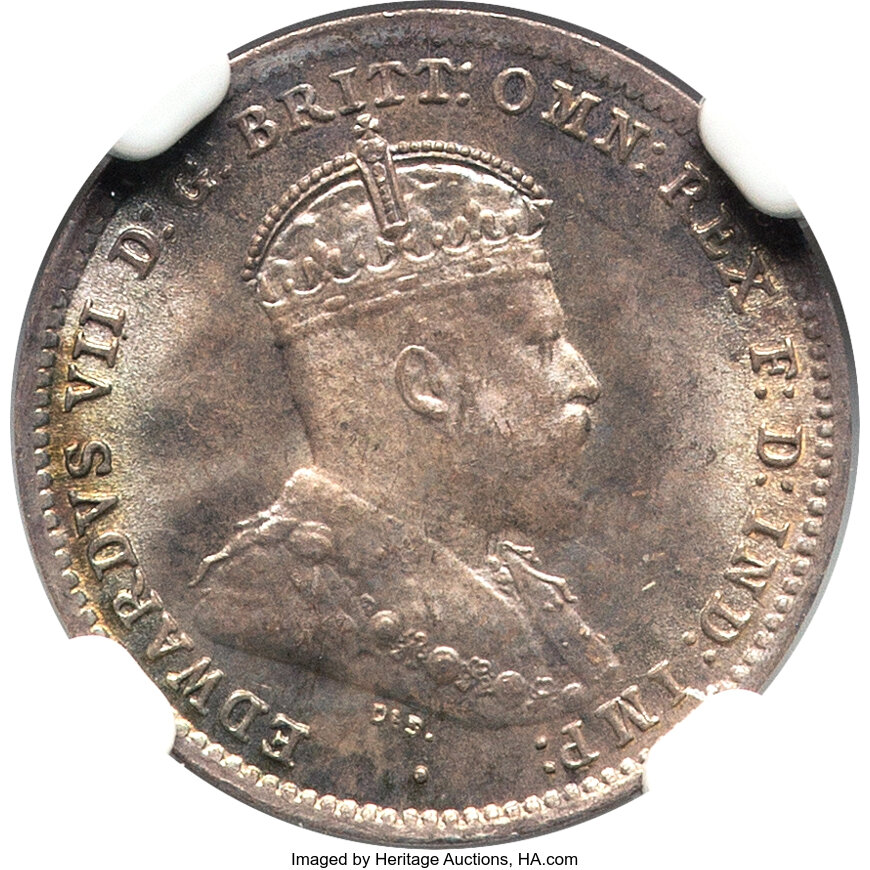Australia: Edward VII 3 Pence 1910-(L) MS67 NGC,... Australia | Lot ...