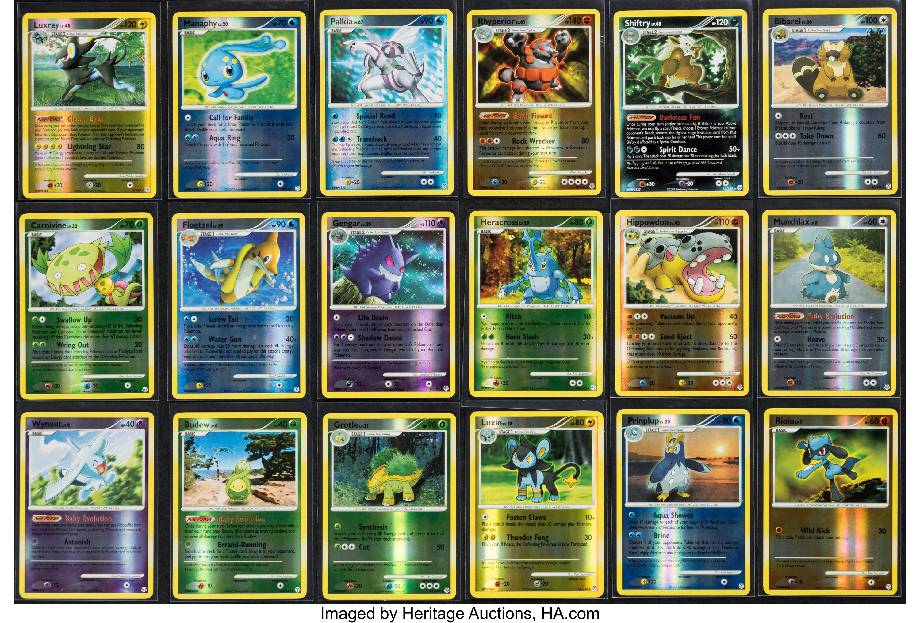 Pokémon Diamond & Pearl Raw Complete Non-Holo Set and 36 Reverse | Lot ...
