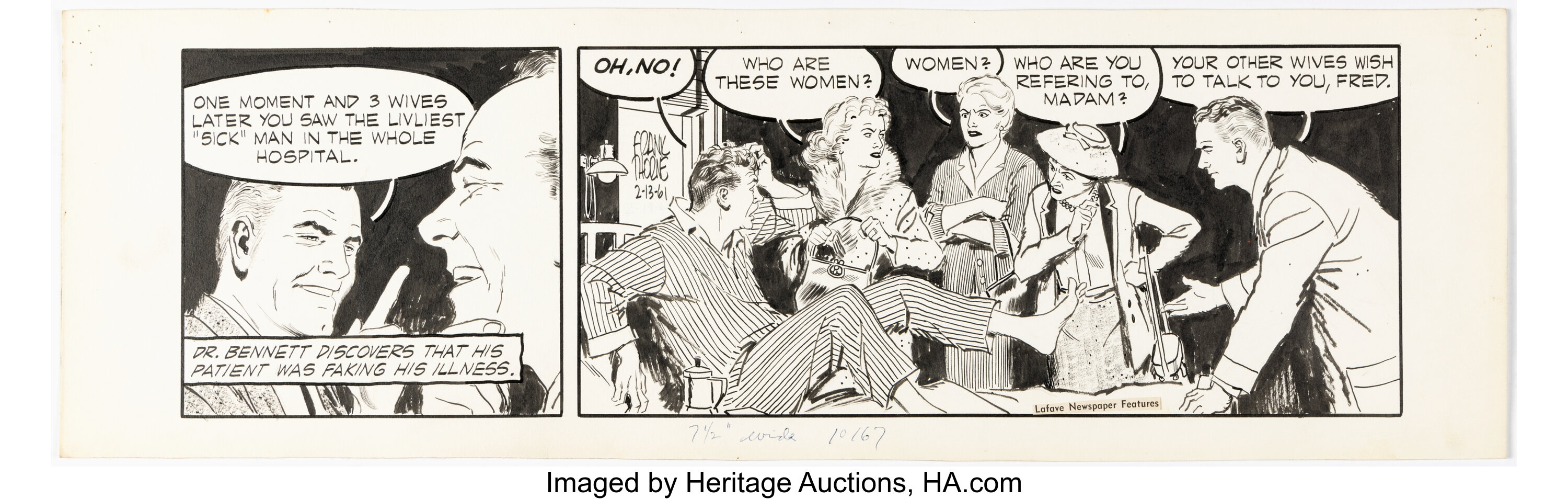 Frank Thorne Dr. Guy Bennett Daily Comic Strip Original Art dated | Lot ...