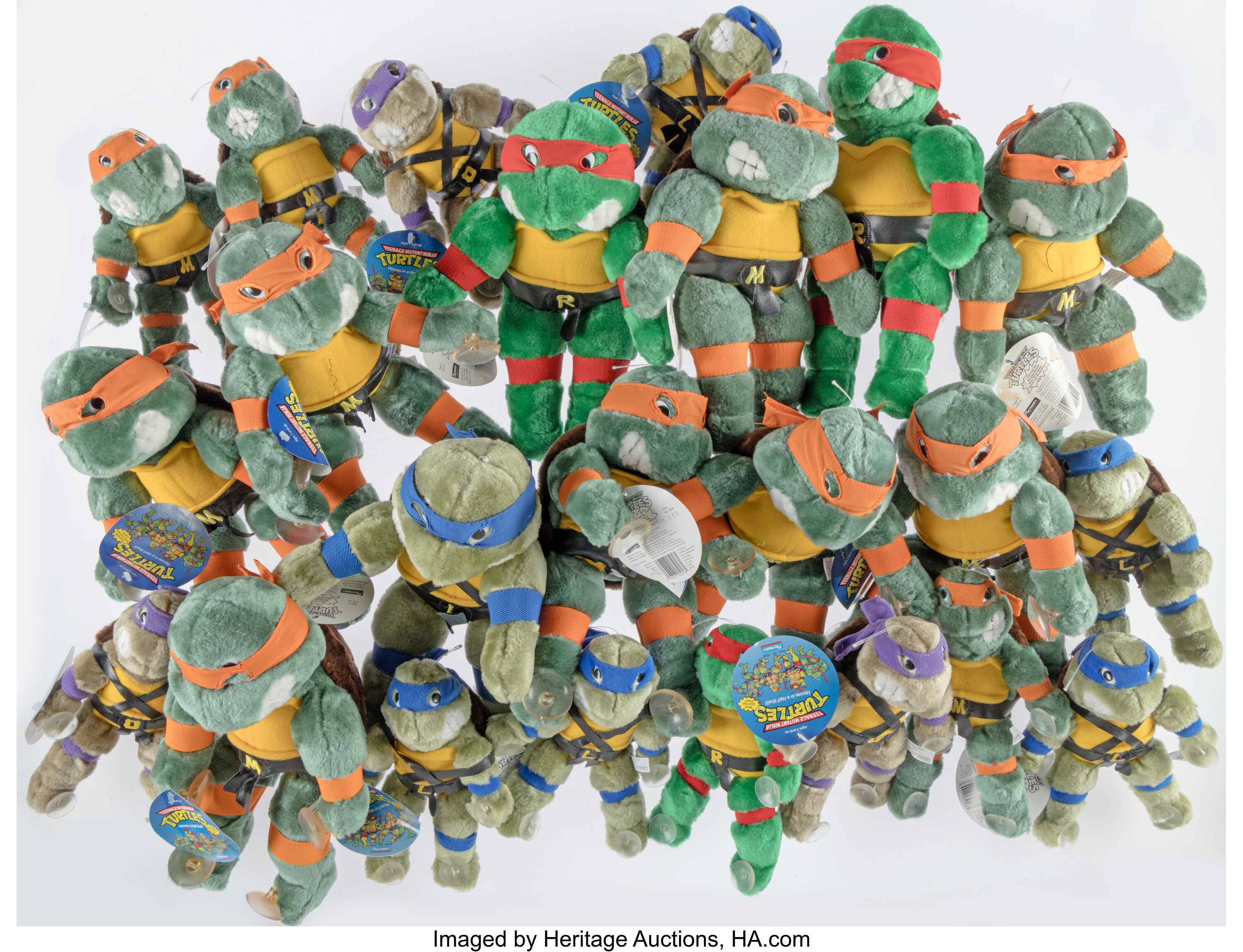 TMNT Plush Toys Box Lot (Playmates, 1988-89).... Memorabilia TMNT | Lot ...