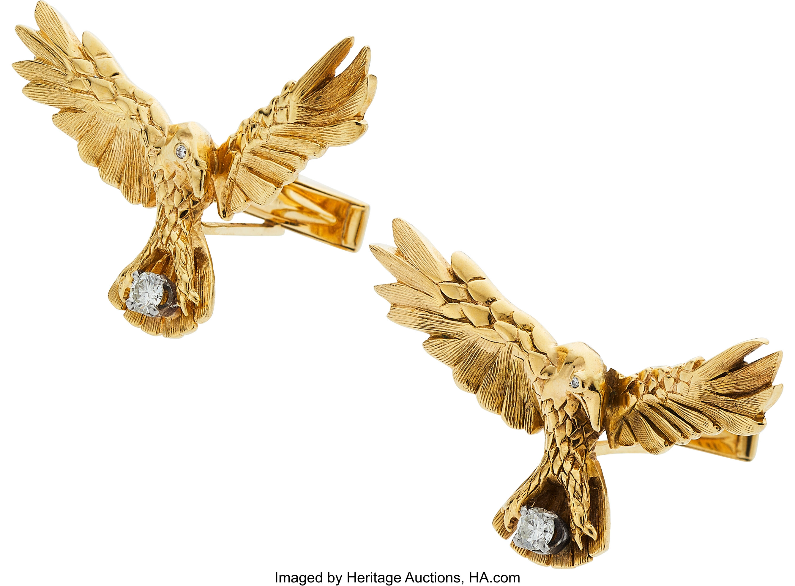 Diamond, Gold Cuff Links . ... Estate Jewelry Cufflinks | Lot #11063 ...