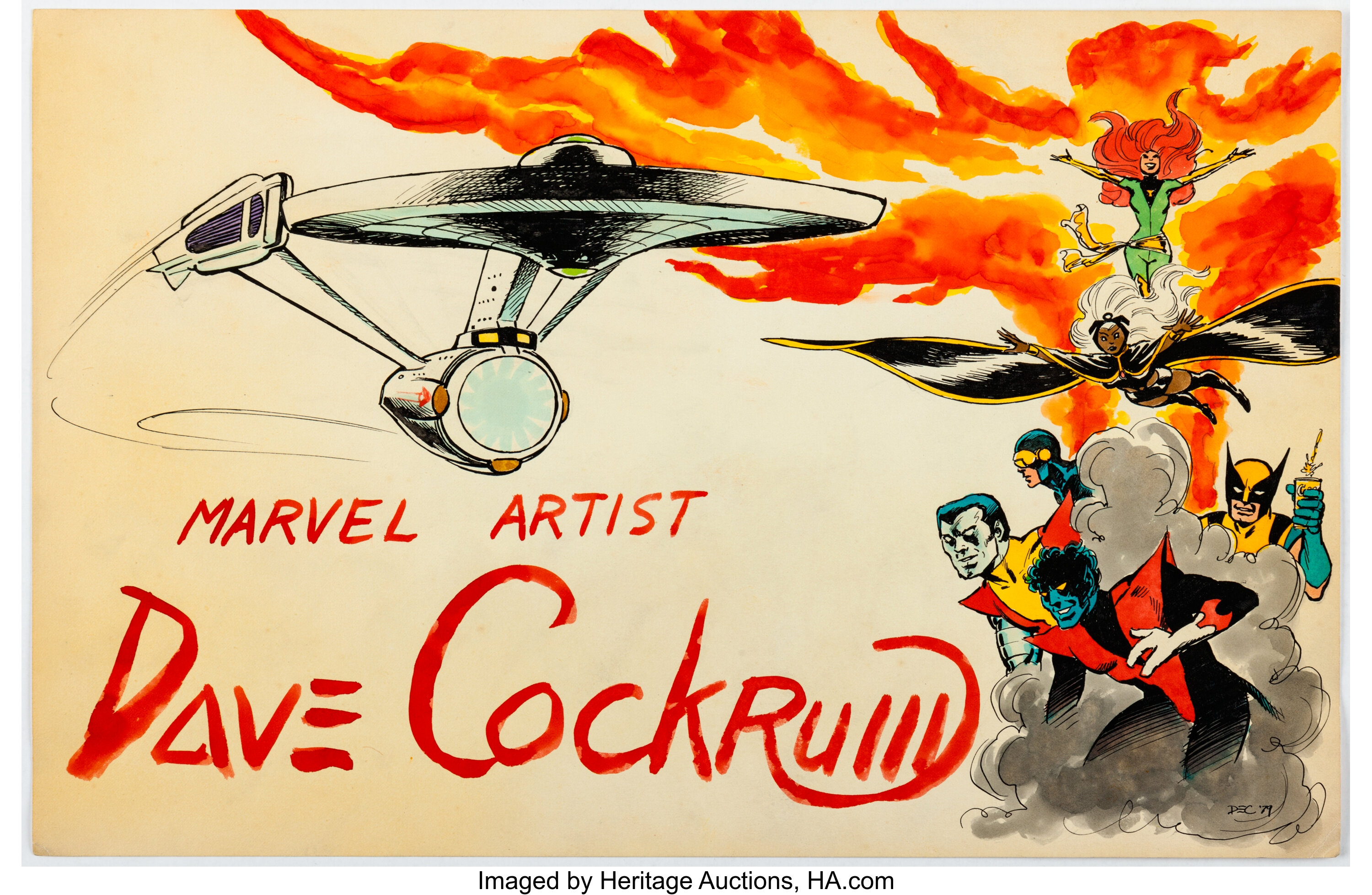 Dave Cockrum - X-Men and Star Trek Convention ID Card Illustration ...