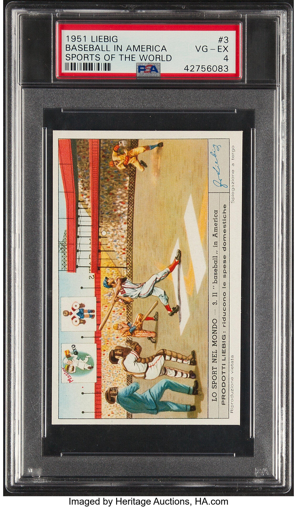 1951 Liebig Sports of the World Ted Williams - "Baseball in | Lot ...