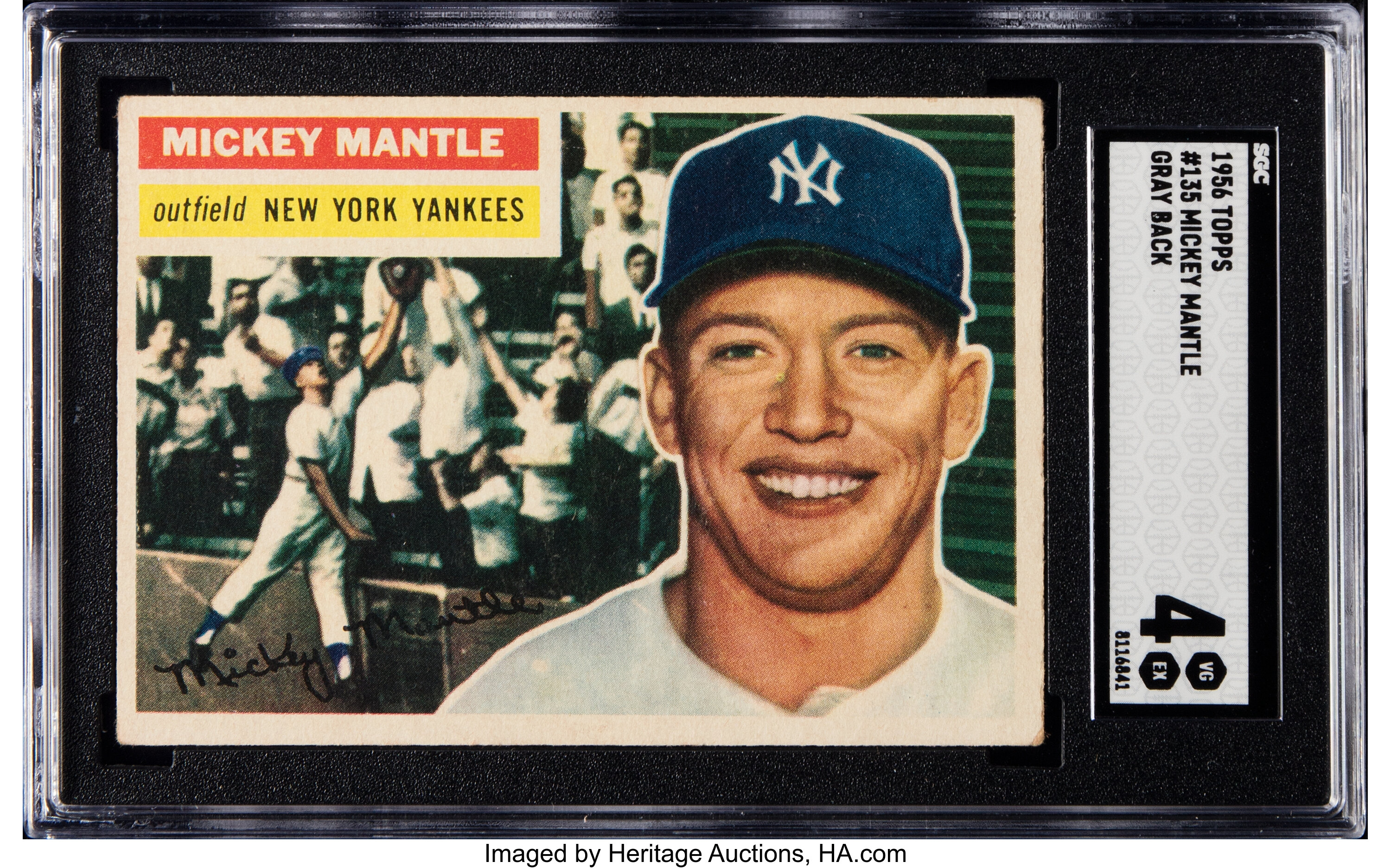 1956 Topps Mickey Mantle (Gray Back) #135 SGC VG-EX 4.... Baseball ...