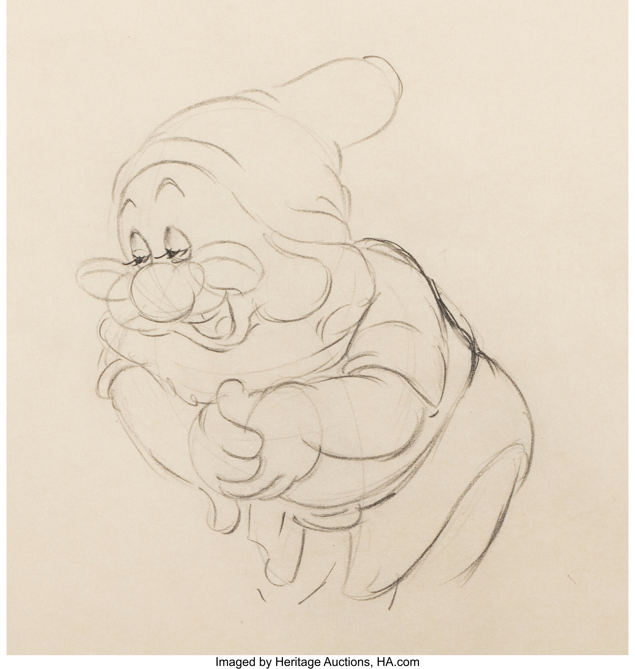 Snow White and the Seven Dwarfs Doc Rough Animation Drawing (Walt | Lot ...