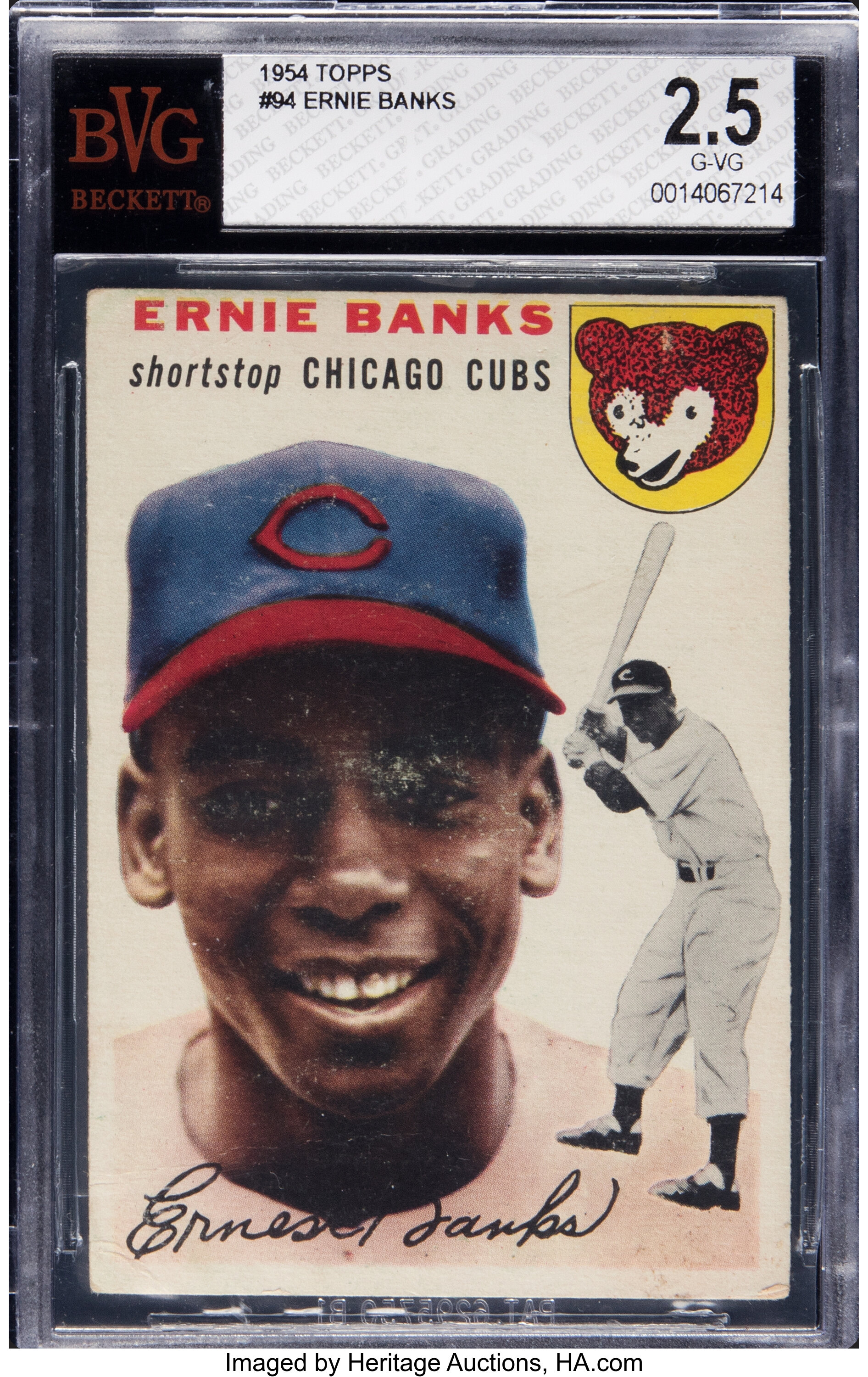1954 Topps Ernie Banks Rookie #94 BGS Good+ 2.5.... Baseball Cards ...