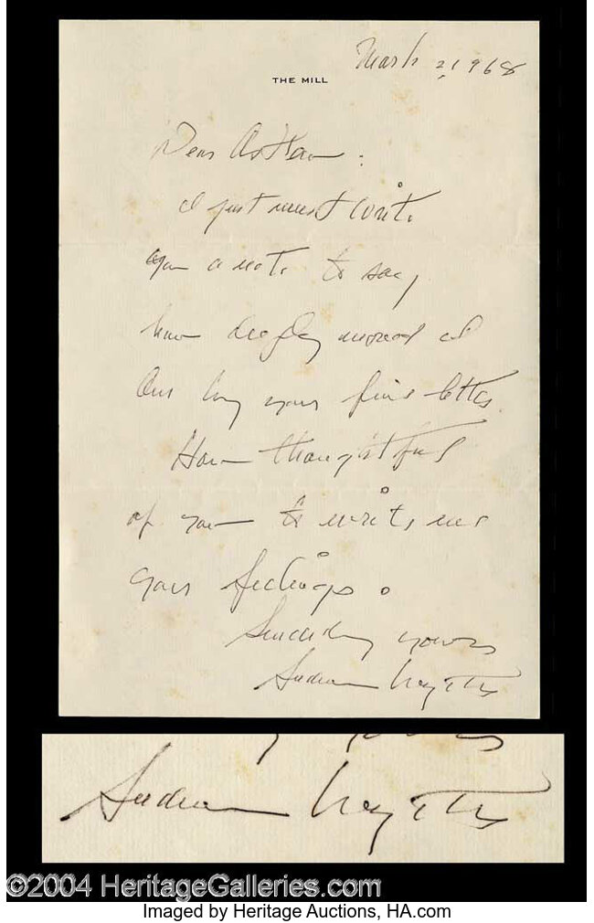 Andrew Wyeth Handwritten Letter Signed Autographs | Lot #1007 ...