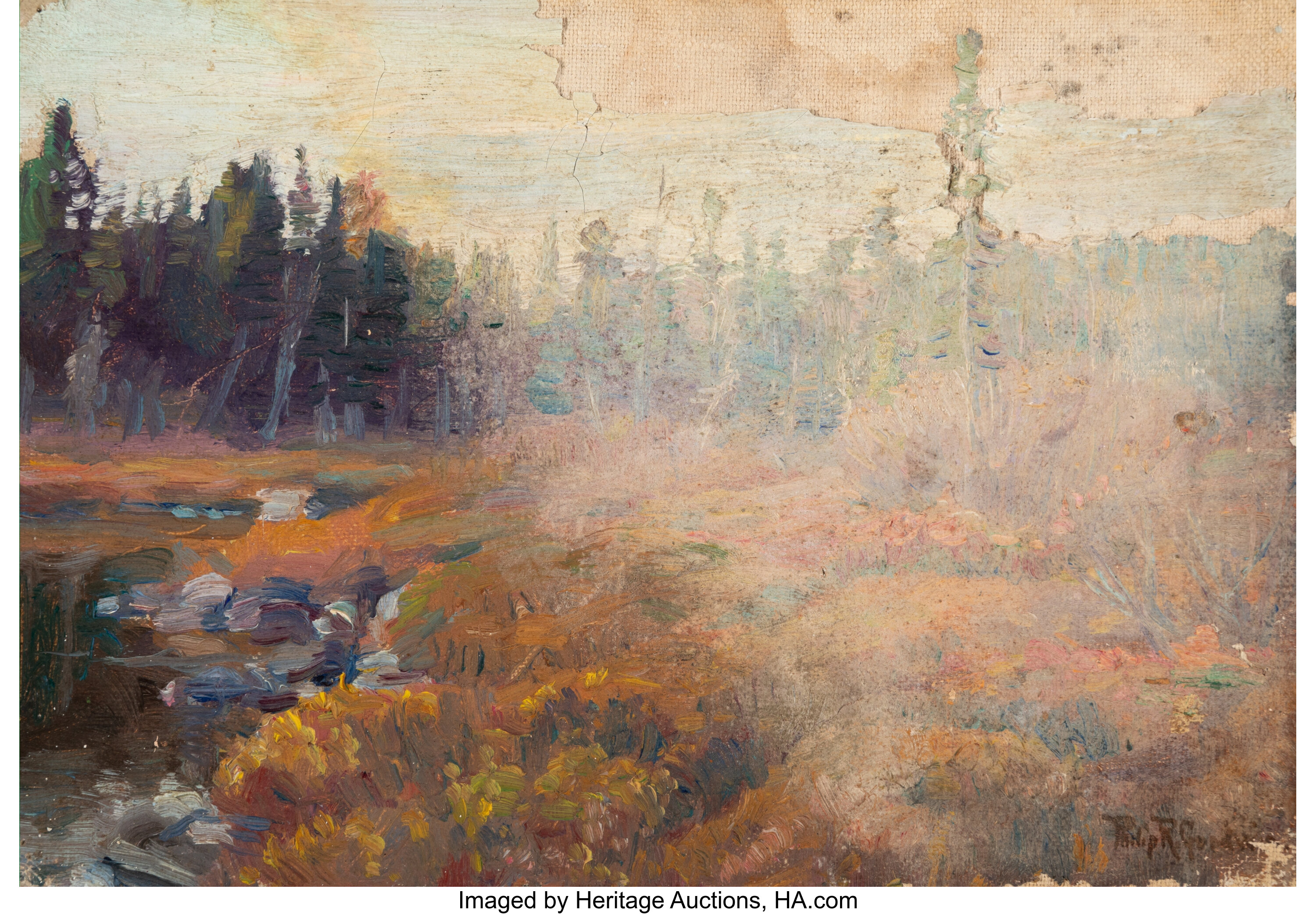 Philip Russell Goodwin (American, 1881-1935). Golden Grass. Oil on ...