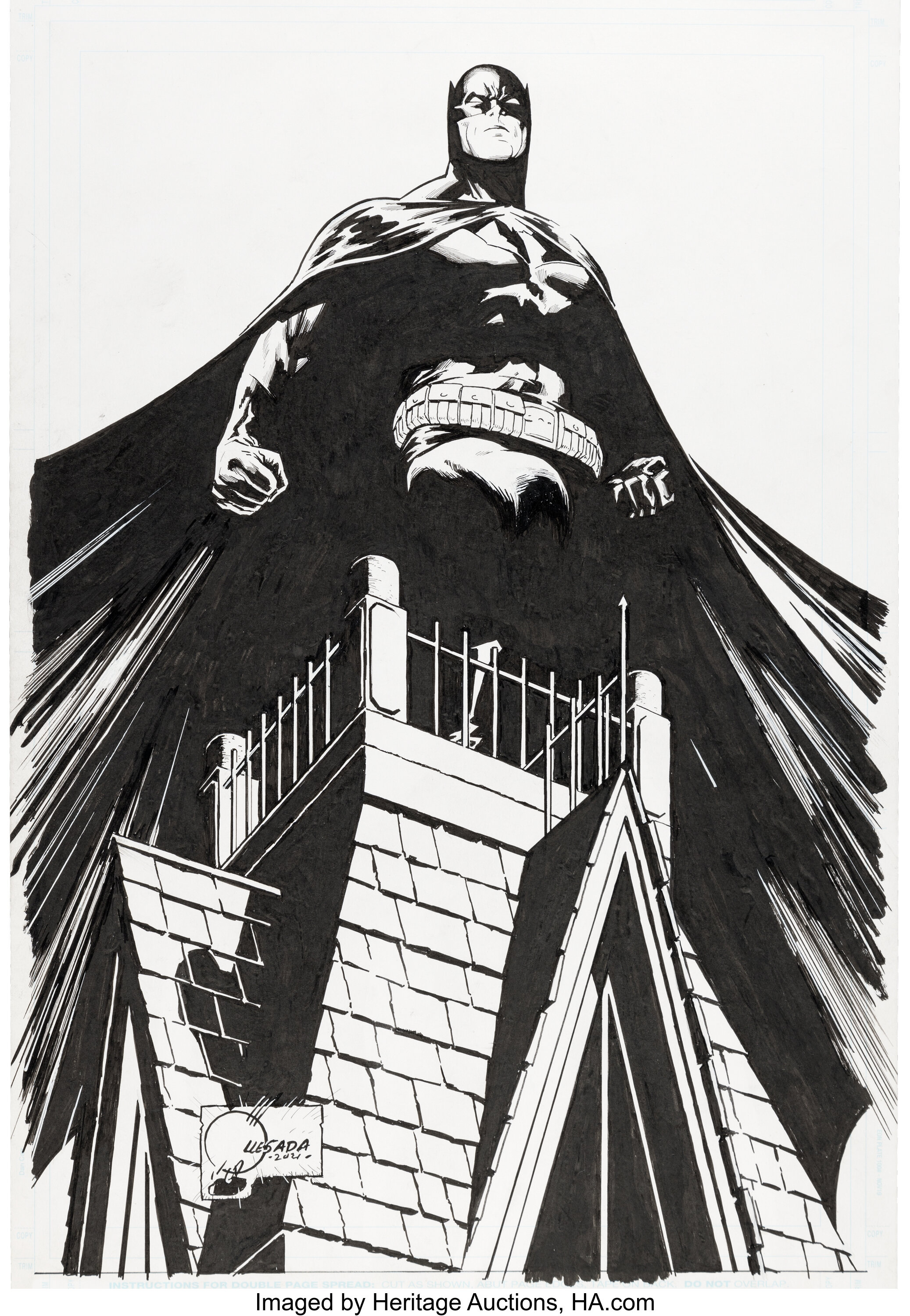 Joe Quesada - Batman Illustration Original Art (2021).... Original ...