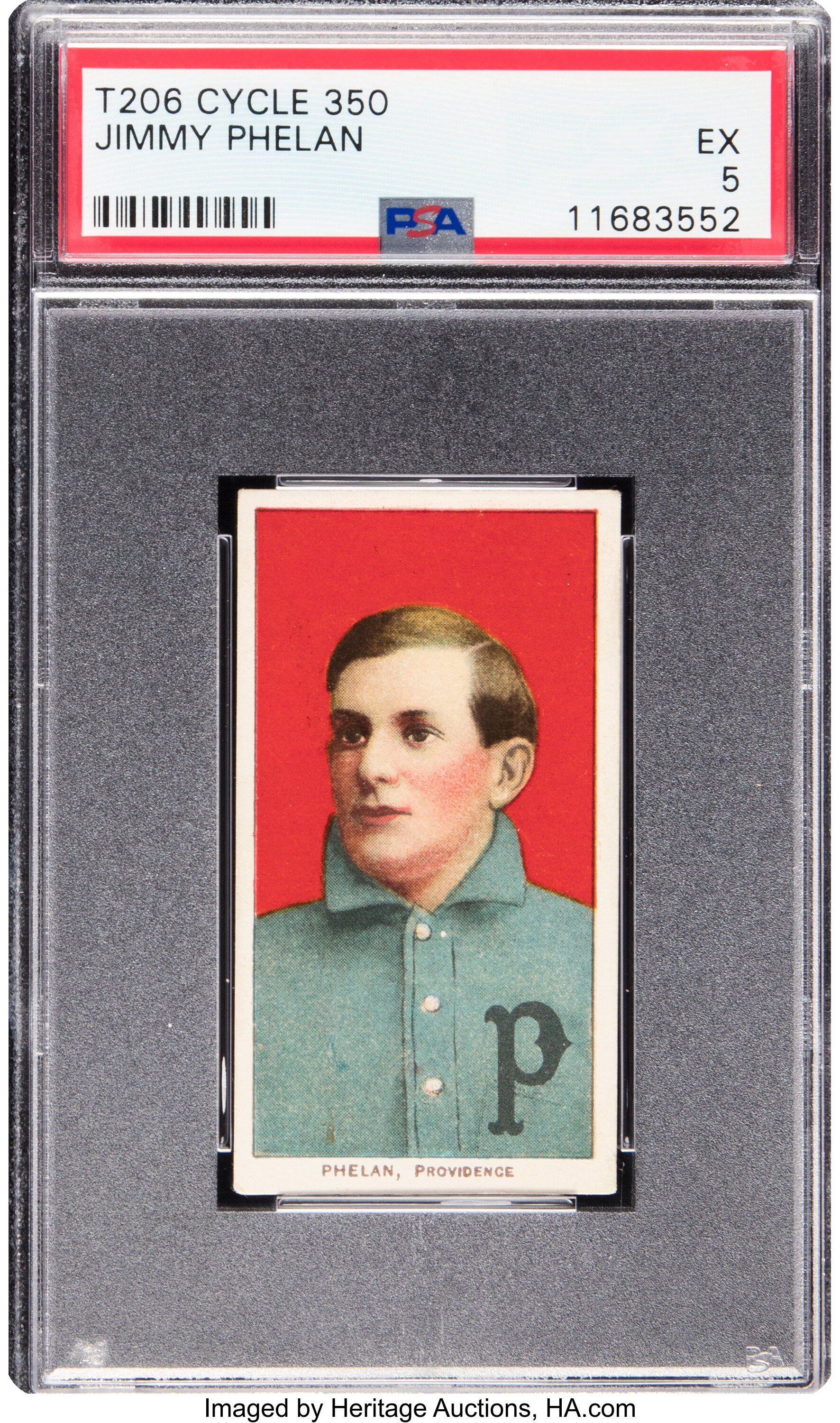 1909-11 T206 Cycle 350 Jimmy Phelan PSA EX 5 -- Pop Two, Only One | Lot ...