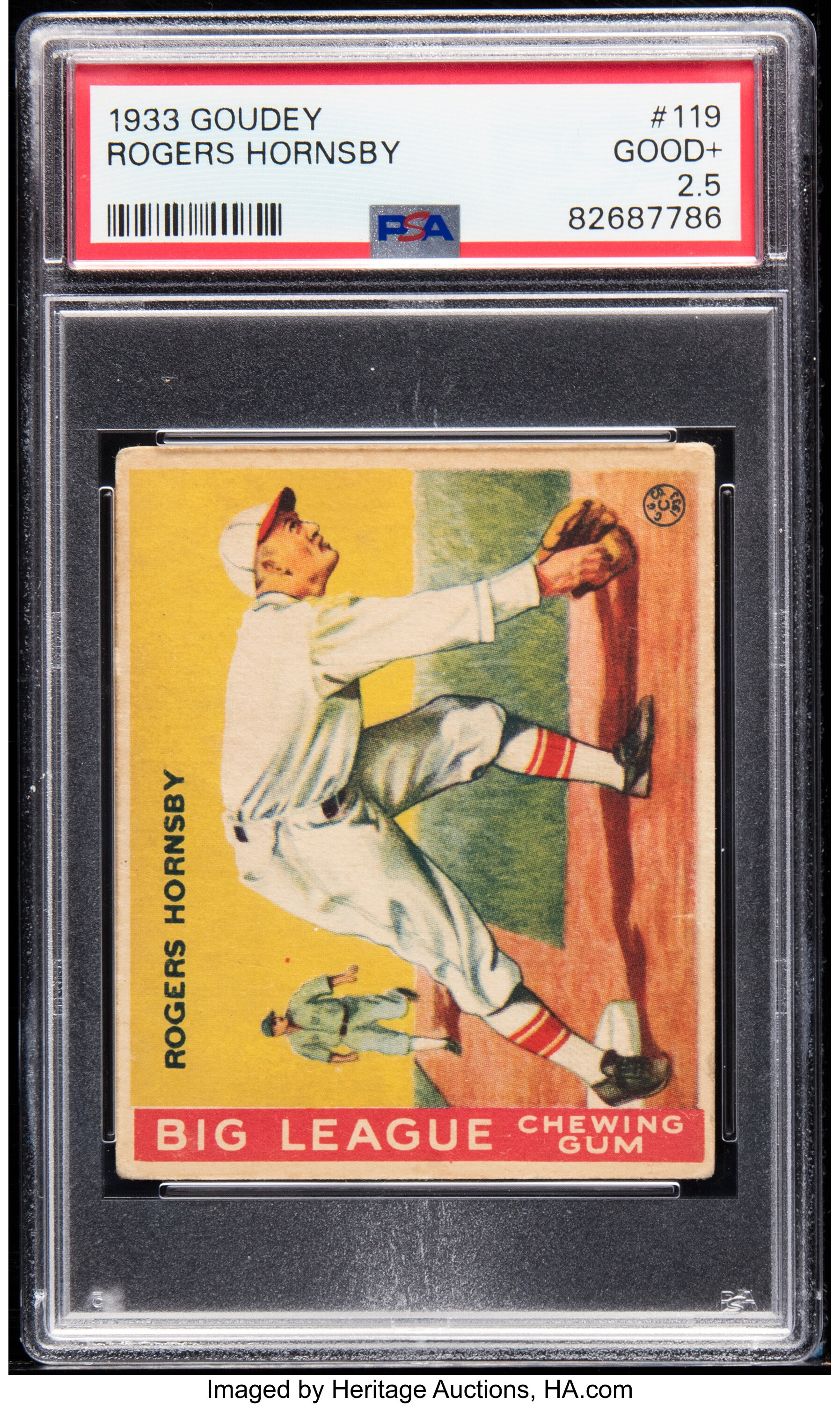 1933 Goudey Rogers Hornsby #119 PSA Good+ 2.5.... Baseball Cards | Lot ...