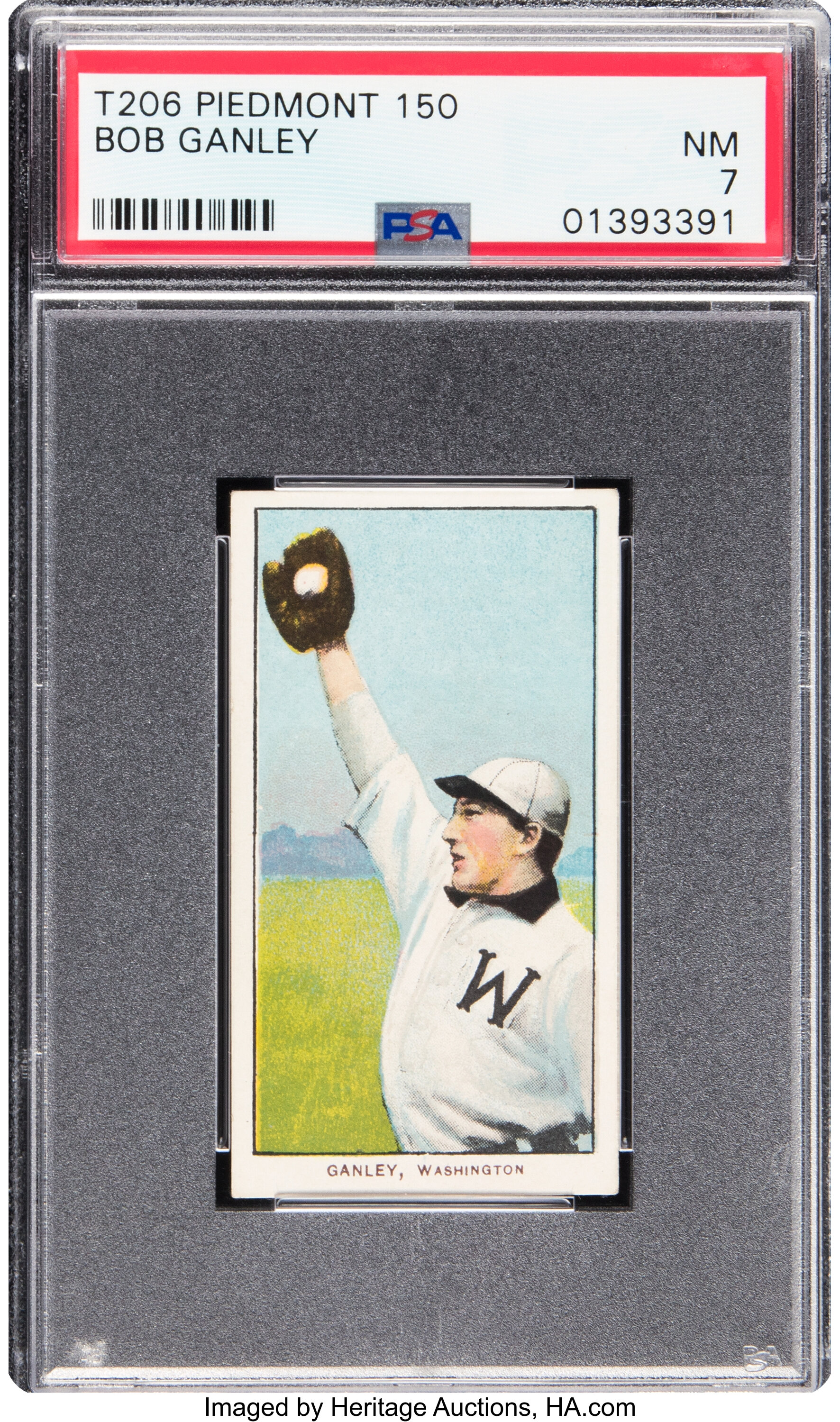 1909-11 T206 Piedmont 150 Bob Ganley PSA NM 7 - Pop Two, None | Lot ...