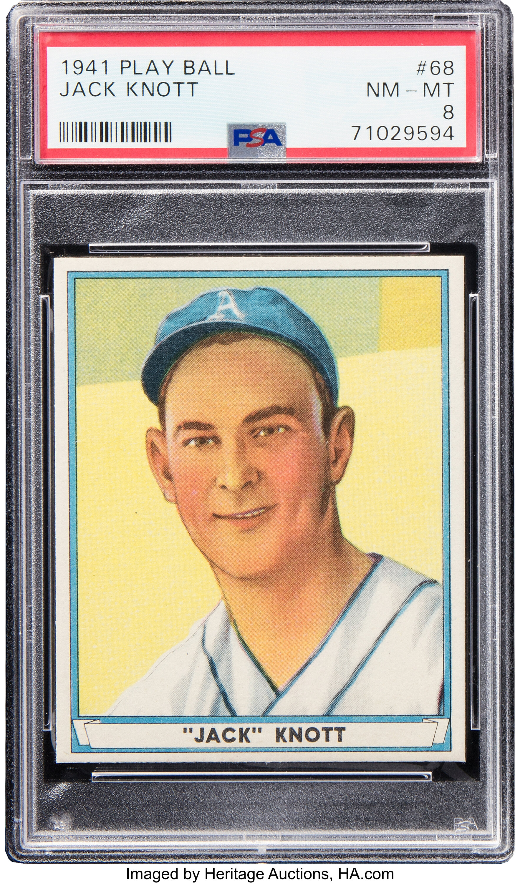 1941 Play Ball Jack Knott #68 PSA NM-MT 8 - Only Two Higher!... | Lot ...