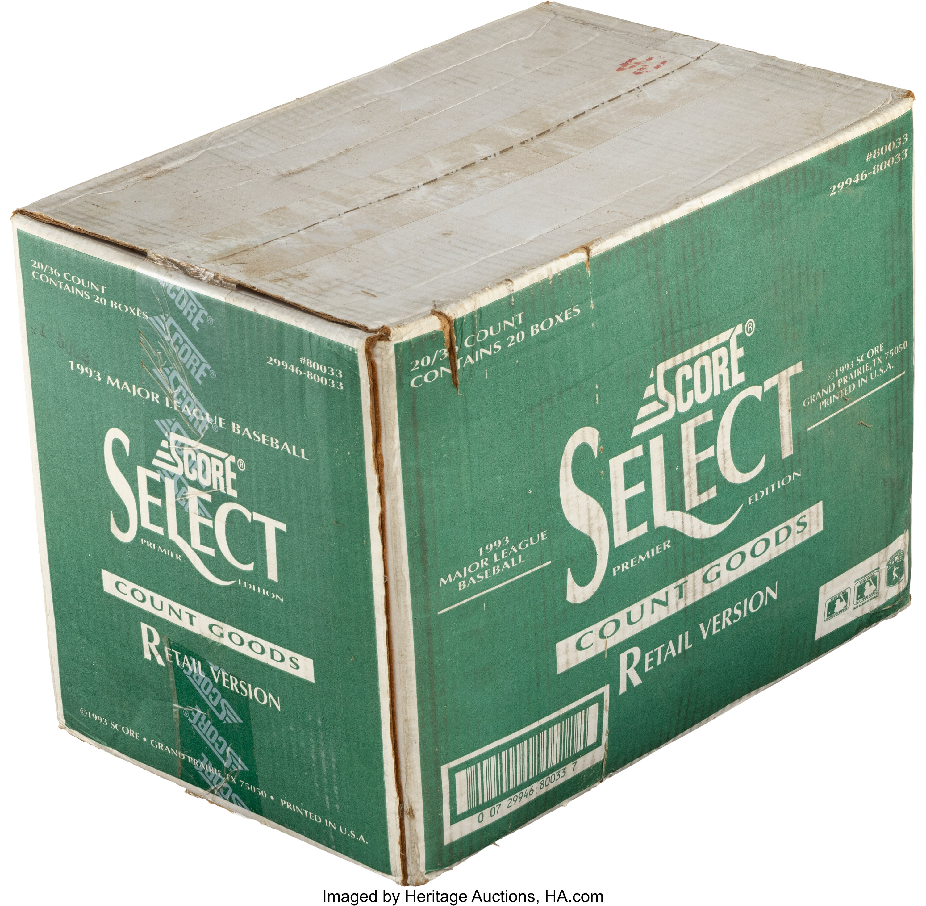 1993 Score Select Baseball Unopened Case with 20 Boxes. ... | Lot ...