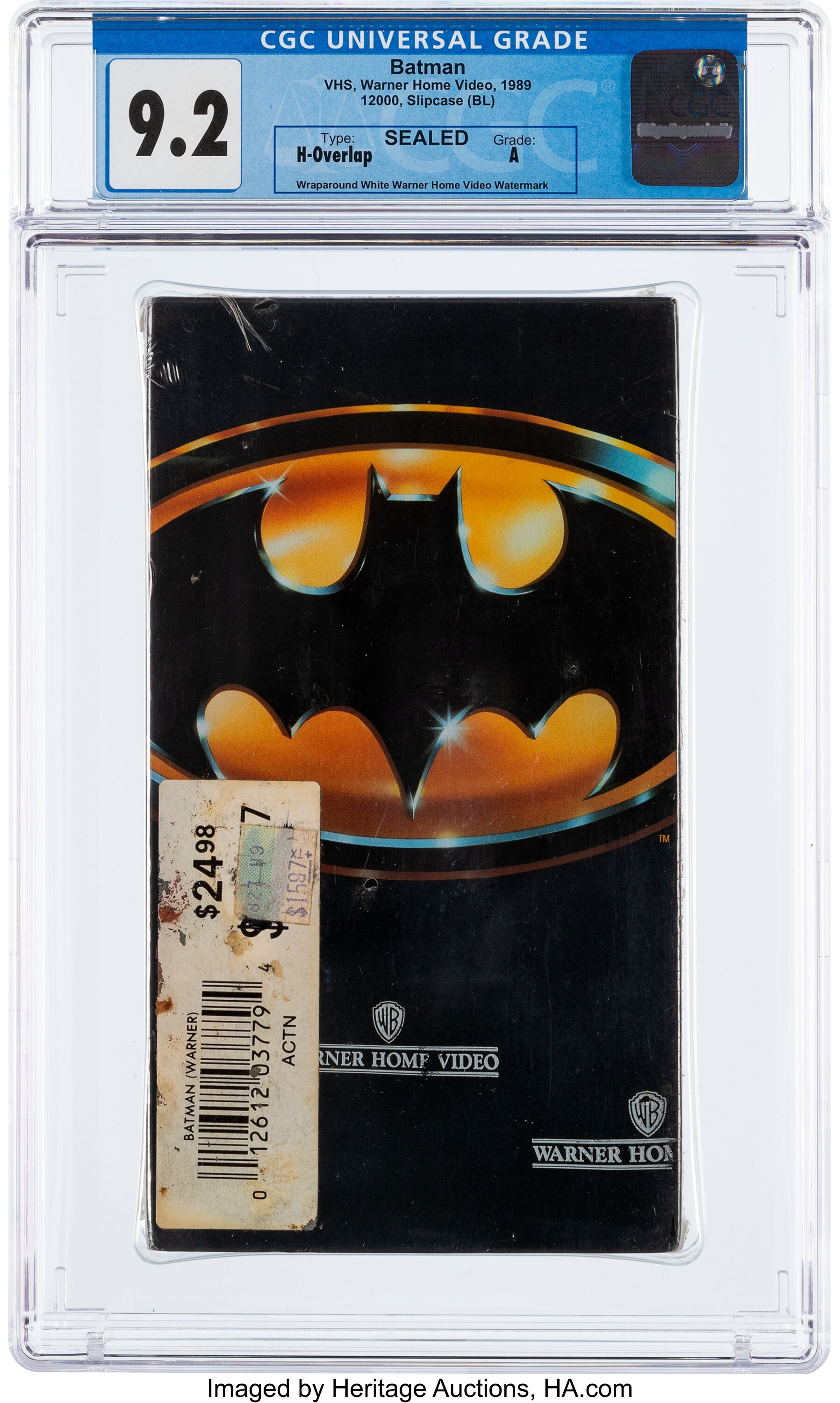Batman VHS 1989 - CGC Home Video 9.2 and Seal A, Slipcase, | Lot #19028 ...