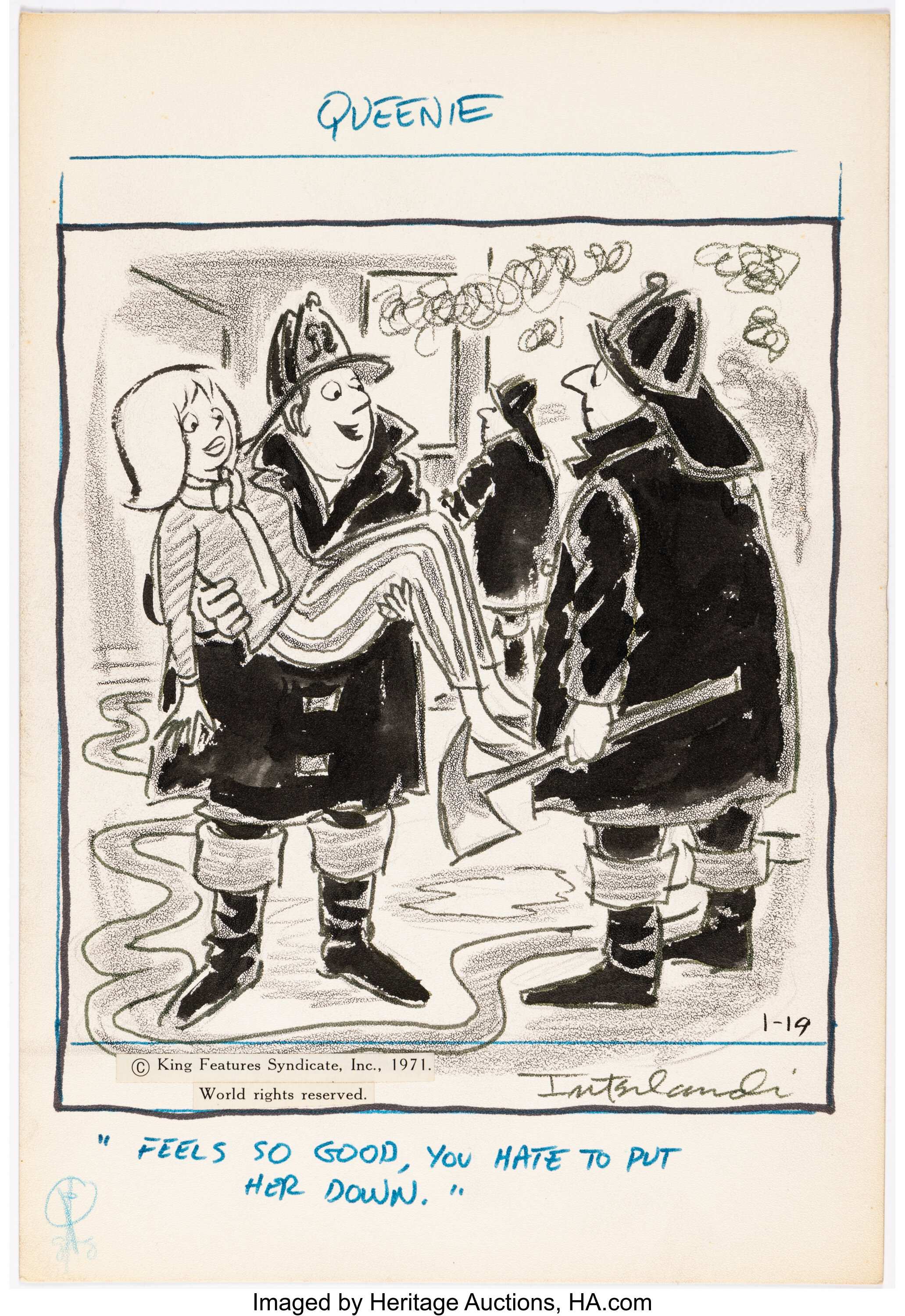 Phil Interlandi Queenie Daily Single Panel Gag Cartoon Illustration ...